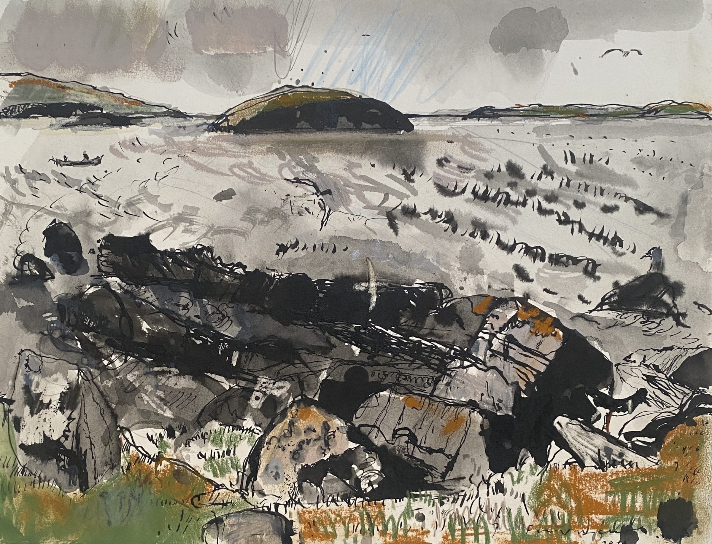 Paul Furneaux RSA, Strange Half Island: Oyster Catcher | Royal Scottish ...