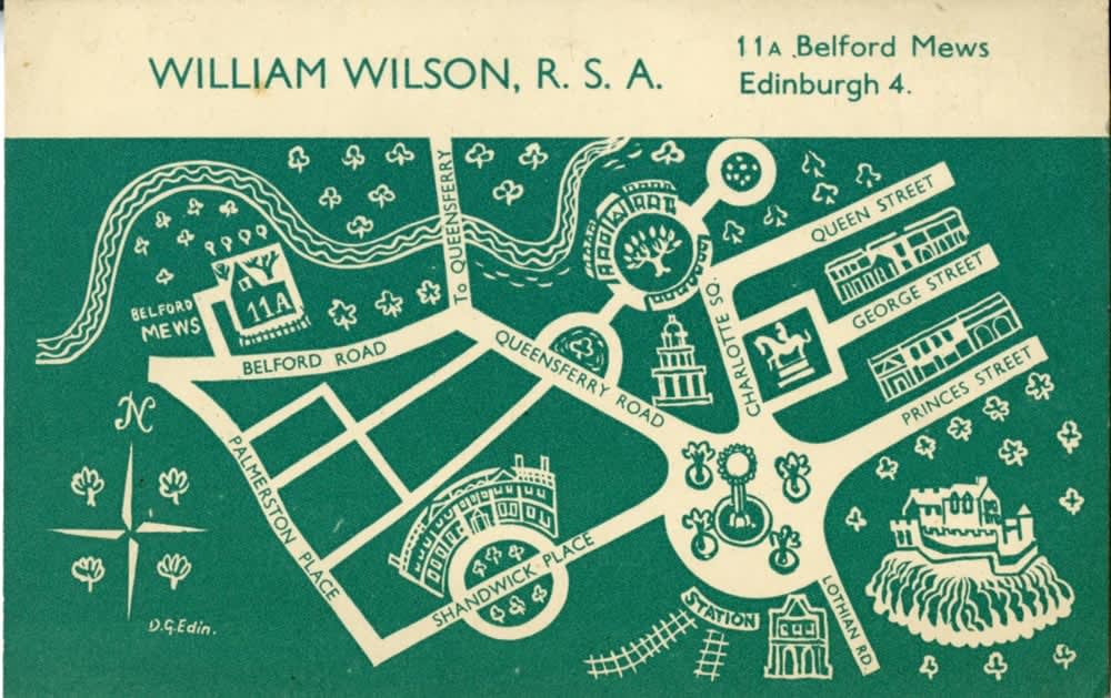 William Wilson RSA, Studio location map | Royal Scottish Academy