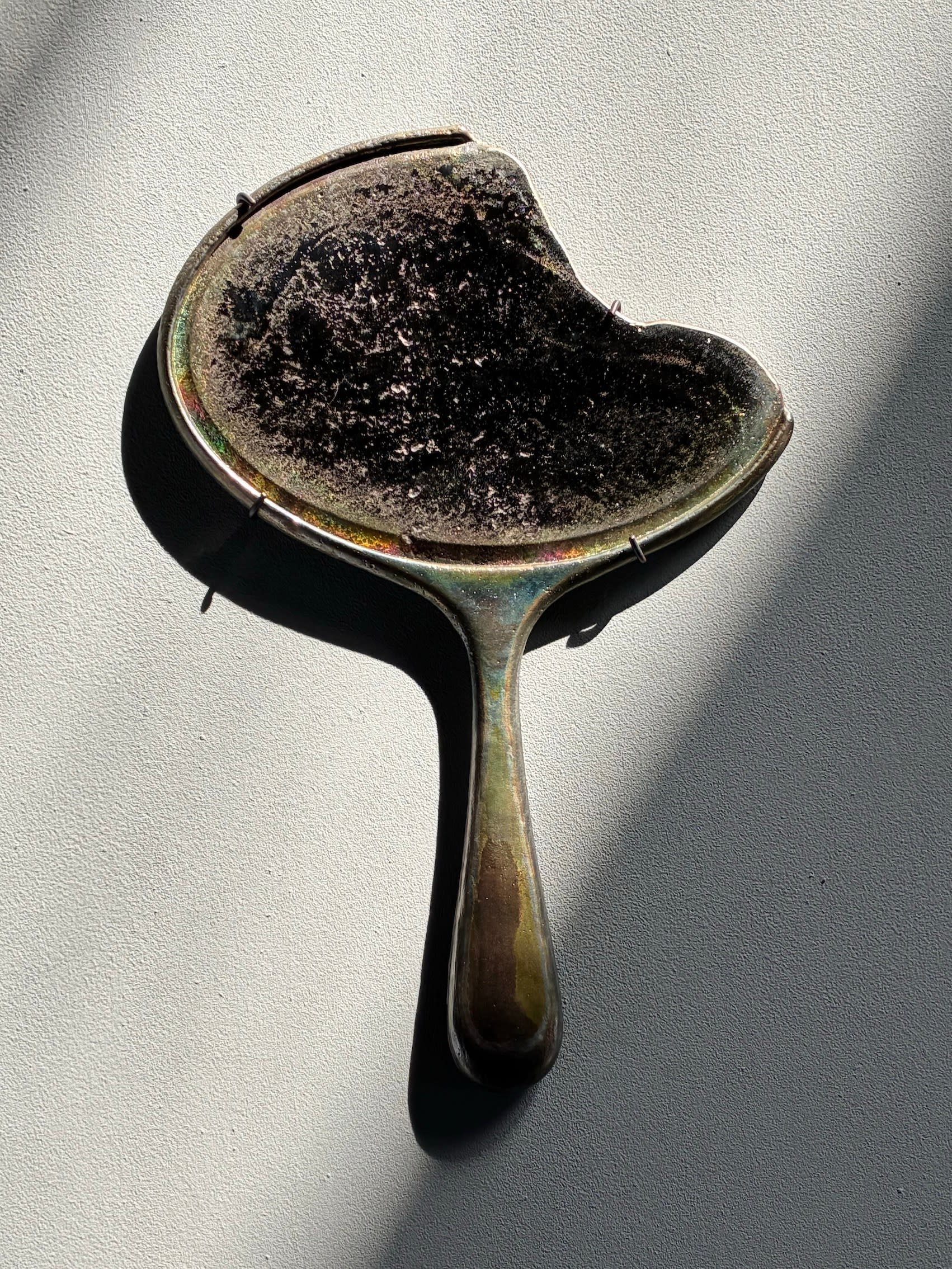 Adi Toch, Melting (wide oval hand mirror), 2025 | Sarah Myerscough Gallery