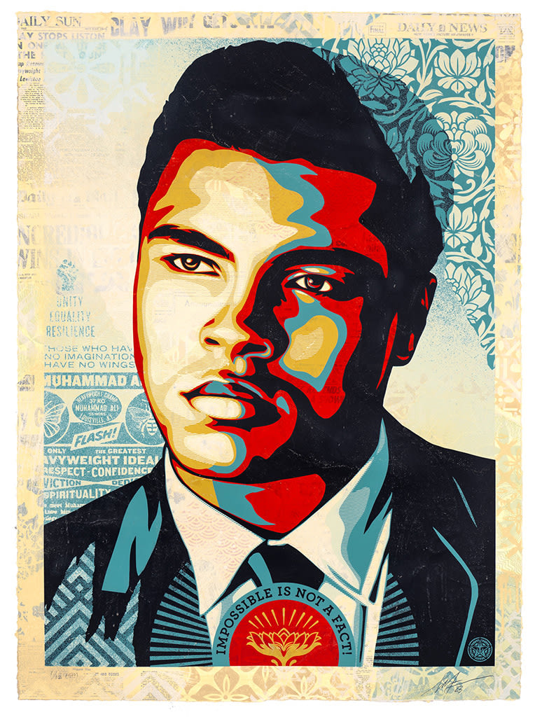 Shepard Fairey, Muhammad Ali - Heavyweight Ideals, 2023 | Harman Projects