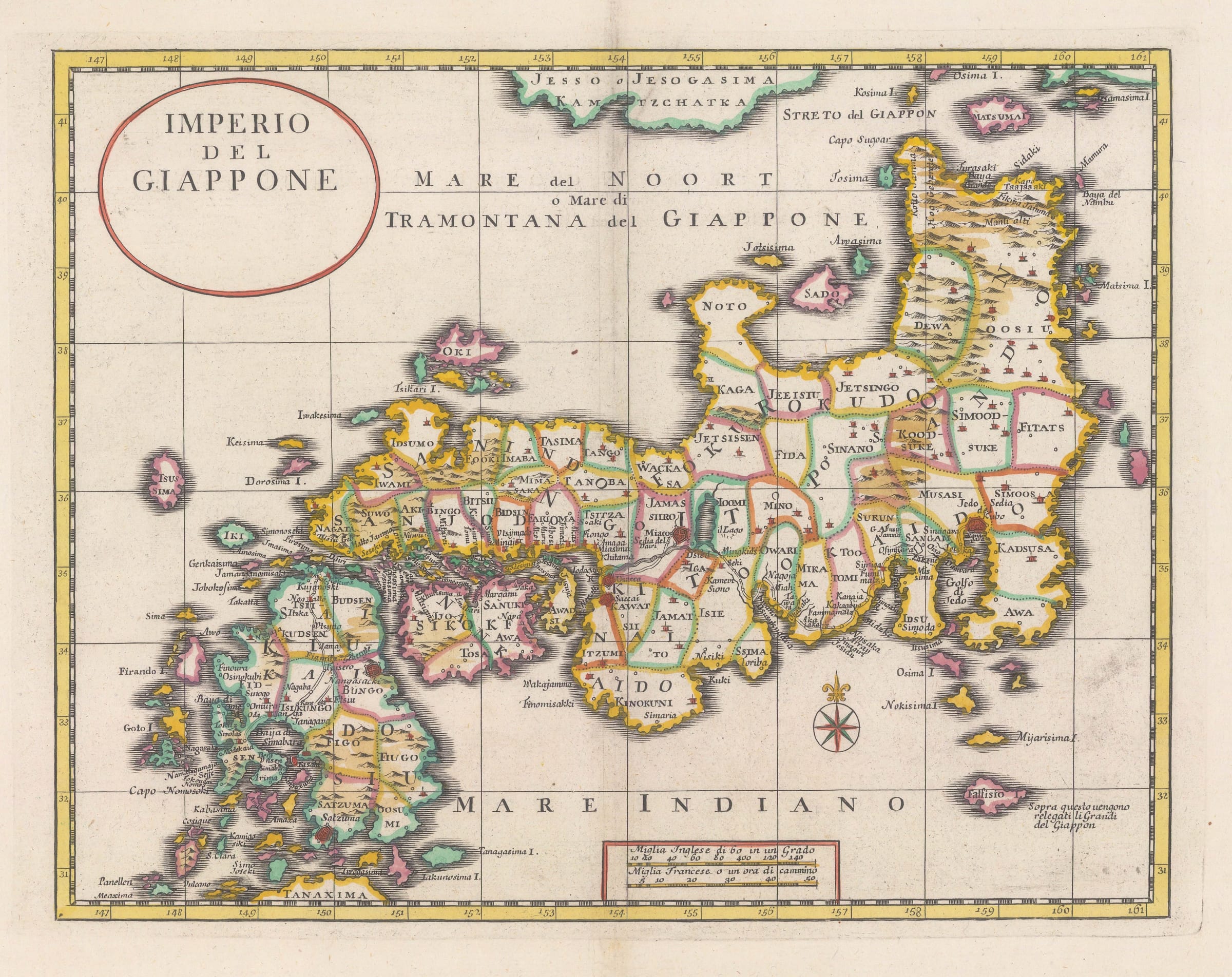 Isaac Tirion, Japan, 1740 | The Map House