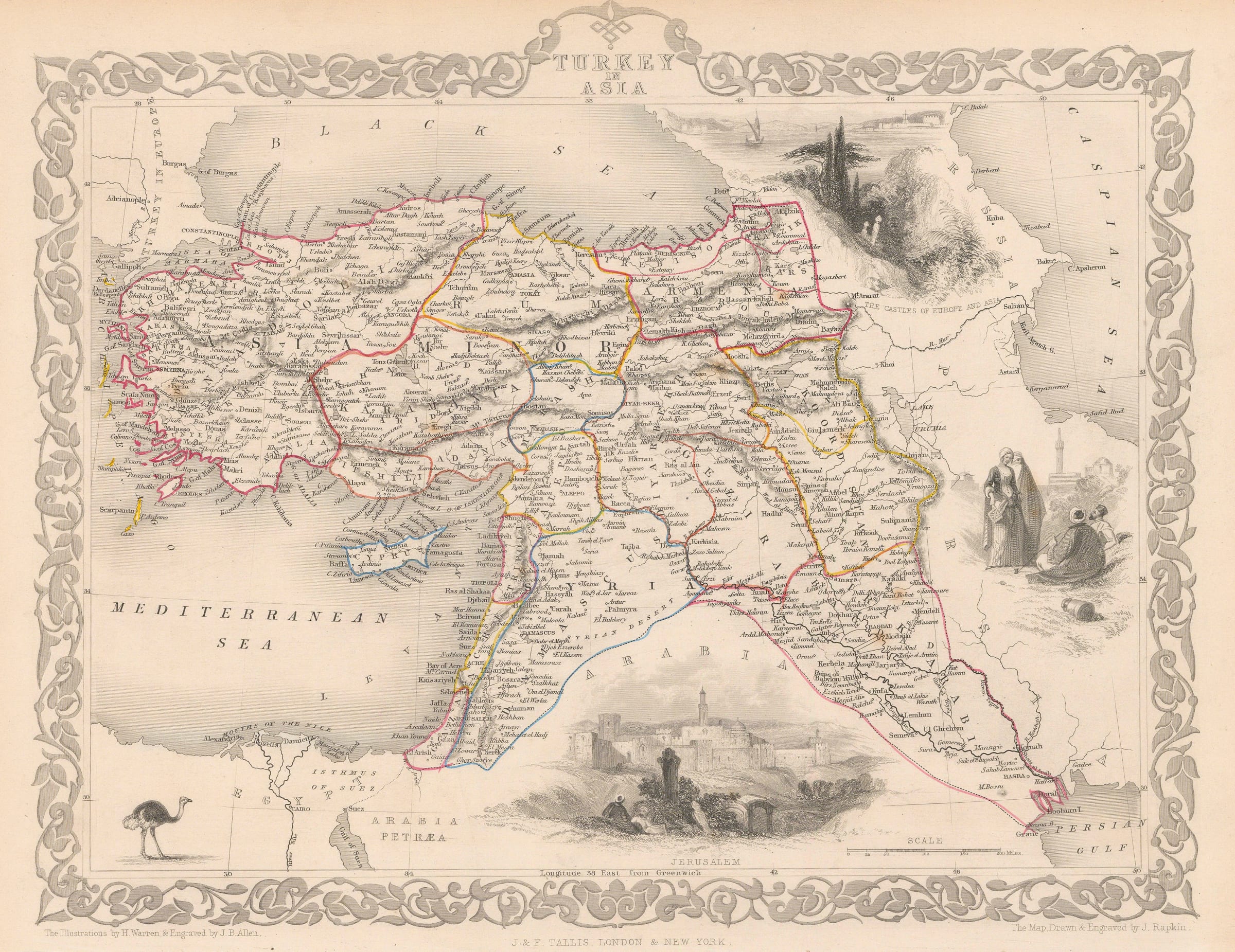 John Tallis, Turkey in Asia, 1851 | The Map House