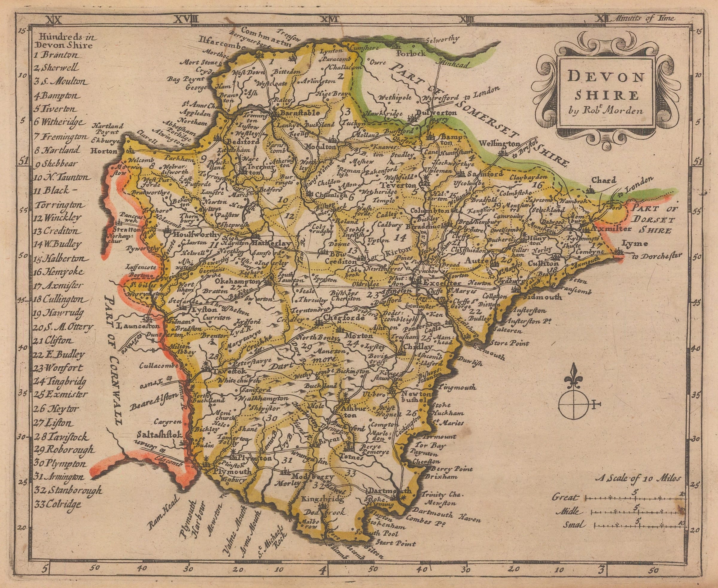 Robert Morden, Devon, 1708 | The Map House