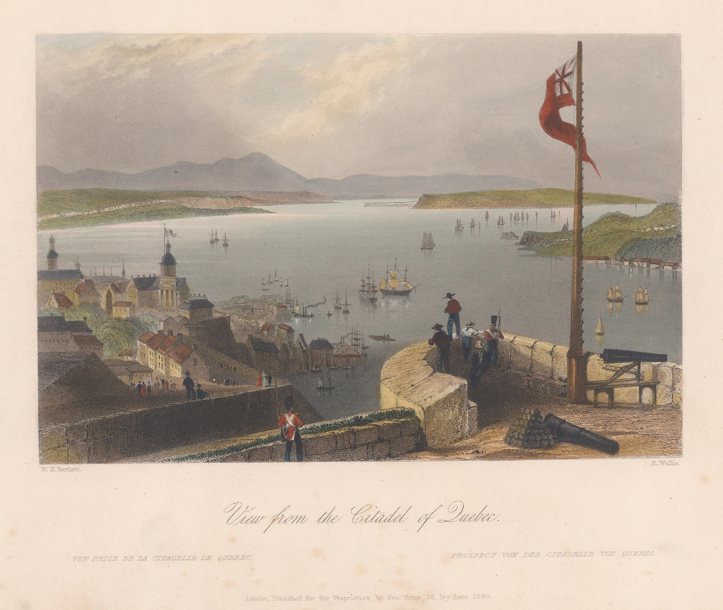 William Bartlett, Quebec - View from the Citadel of Quebec, 1840 | The ...