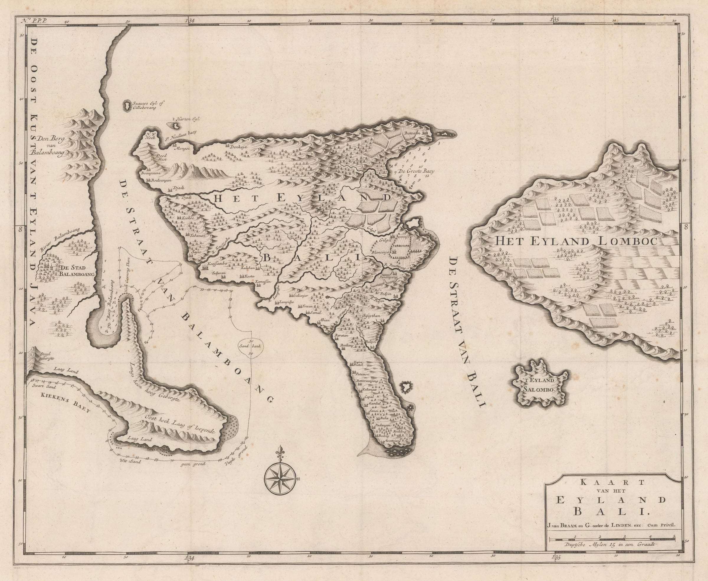 François Valentyn, Kaart van het Eyland Bali, 1726 | The Map House