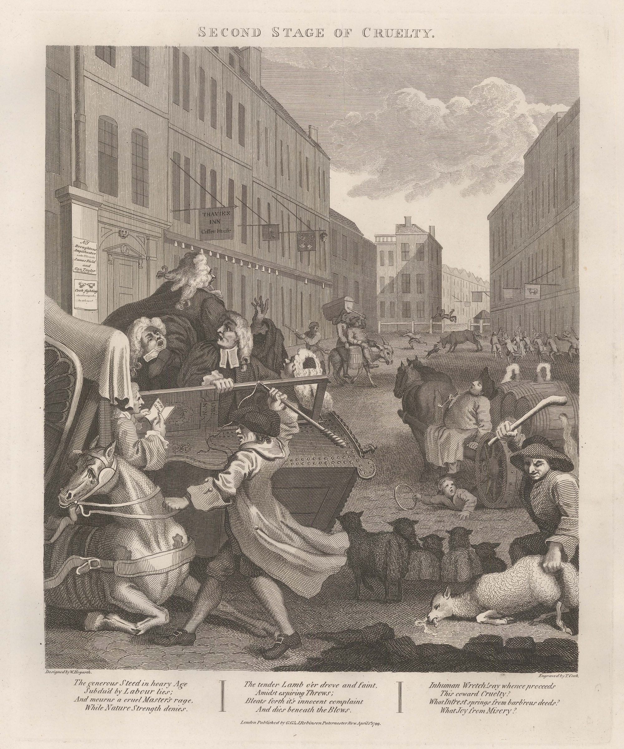 William Hogarth, Hogarth - Cruelty, 1799 | The Map House
