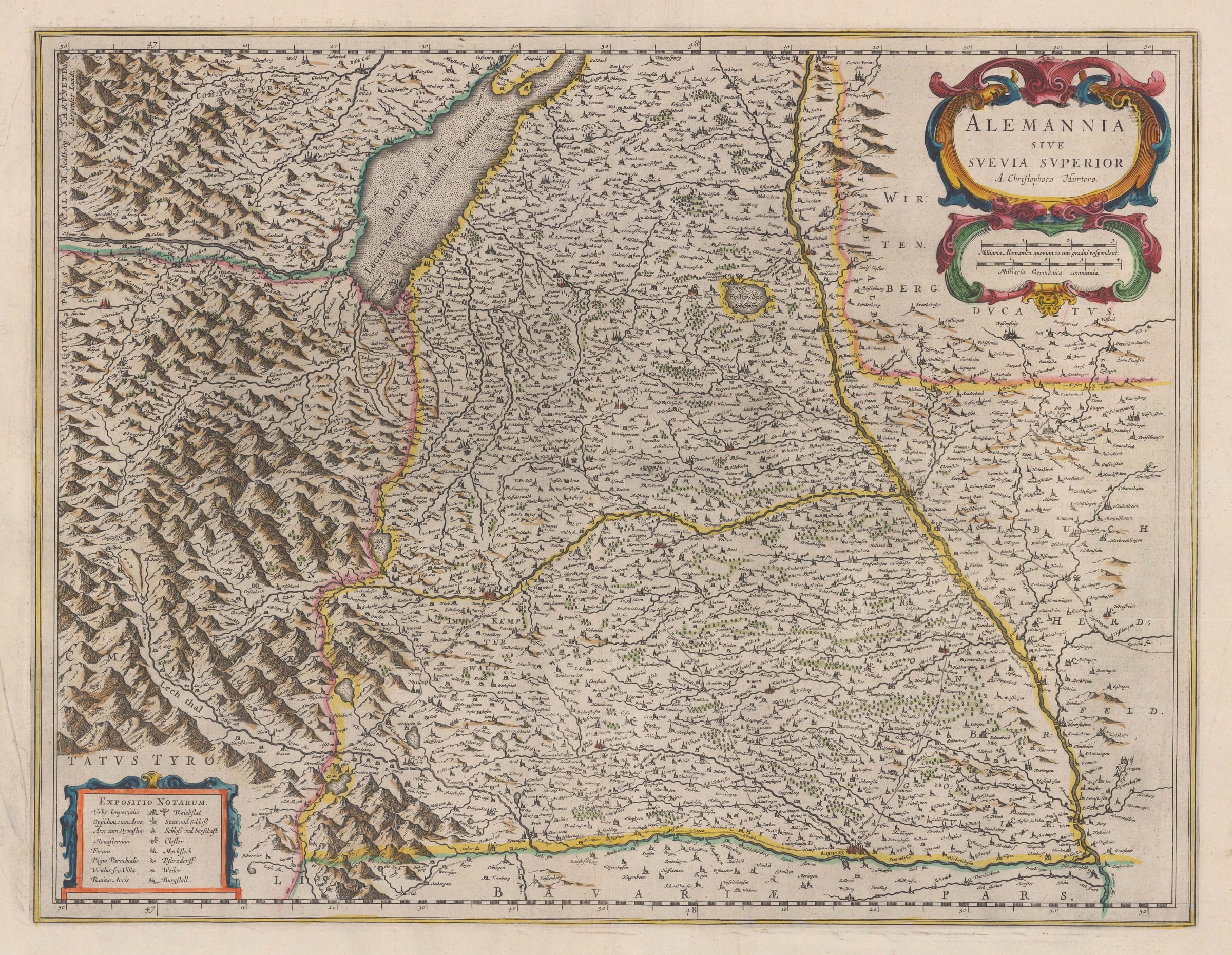 Willem & Jan Blaeu, Southwest Germany, 1650 | The Map House