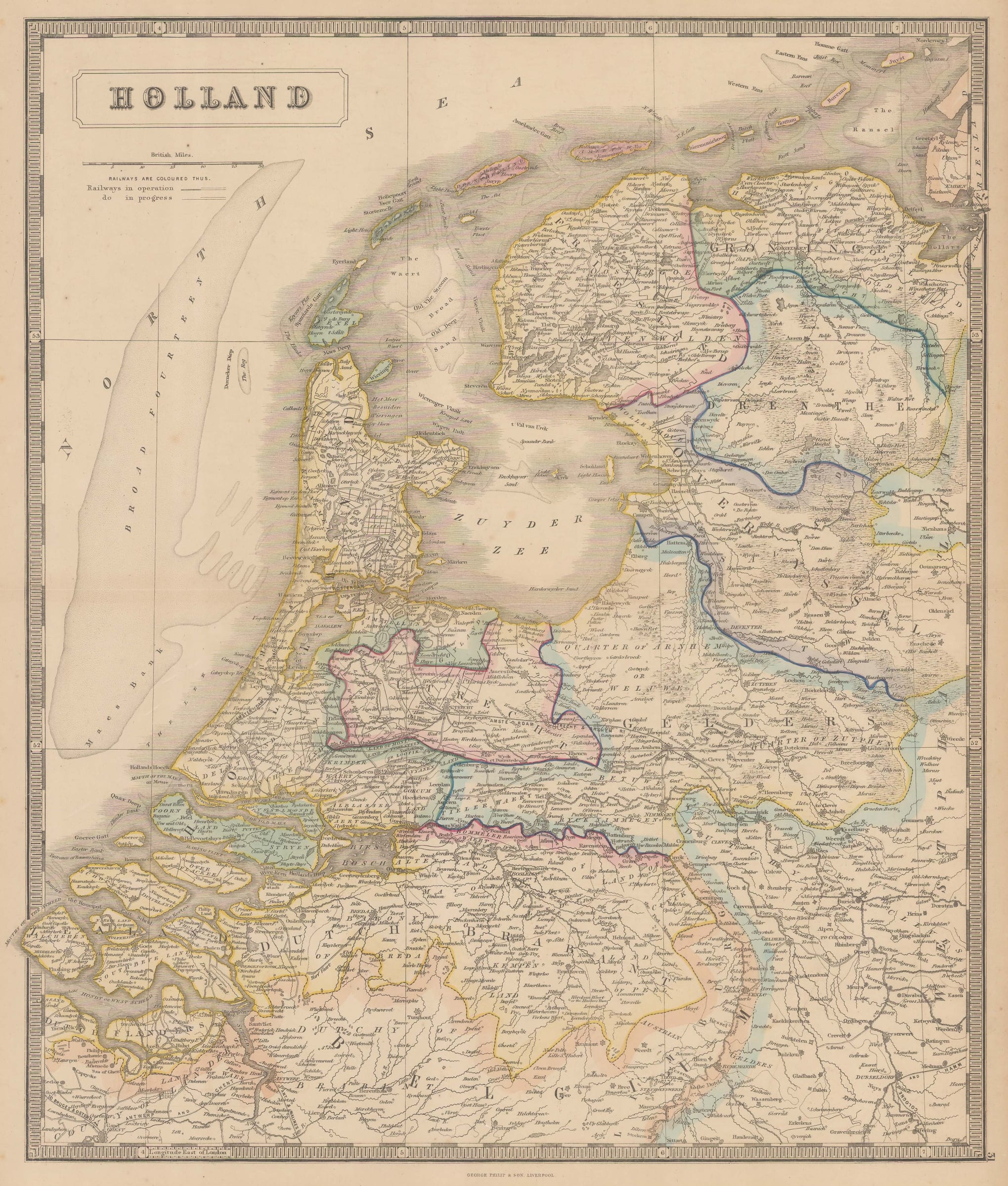 George Philip, Netherlands, 1856 | The Map House