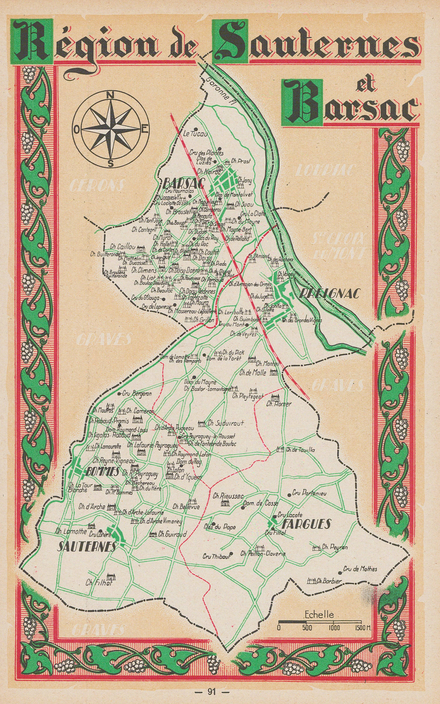 Walter Crotch, Sauternes and Barsac, 1947 | The Map House