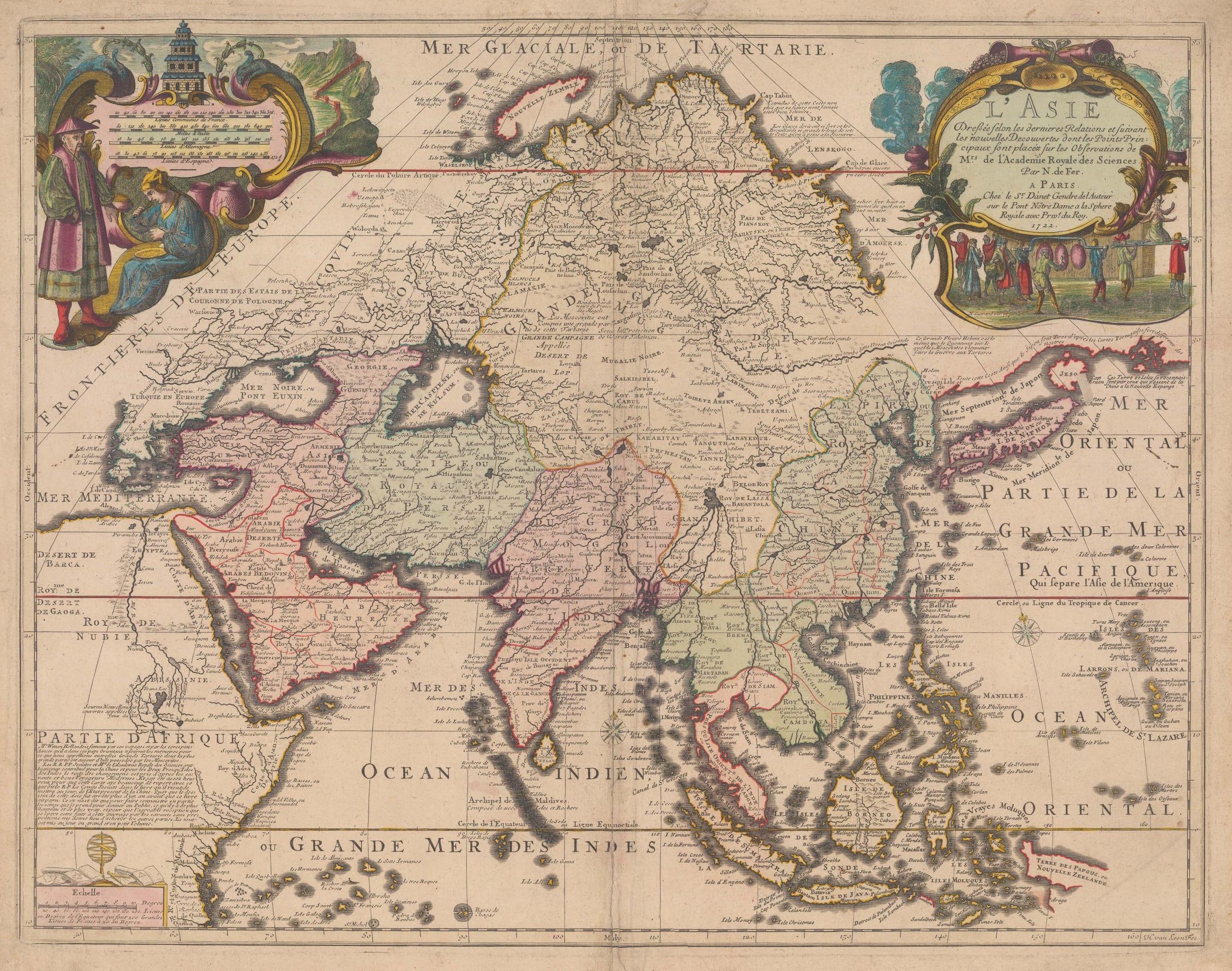 Nicolas de Fer, Asia, 1722 | The Map House