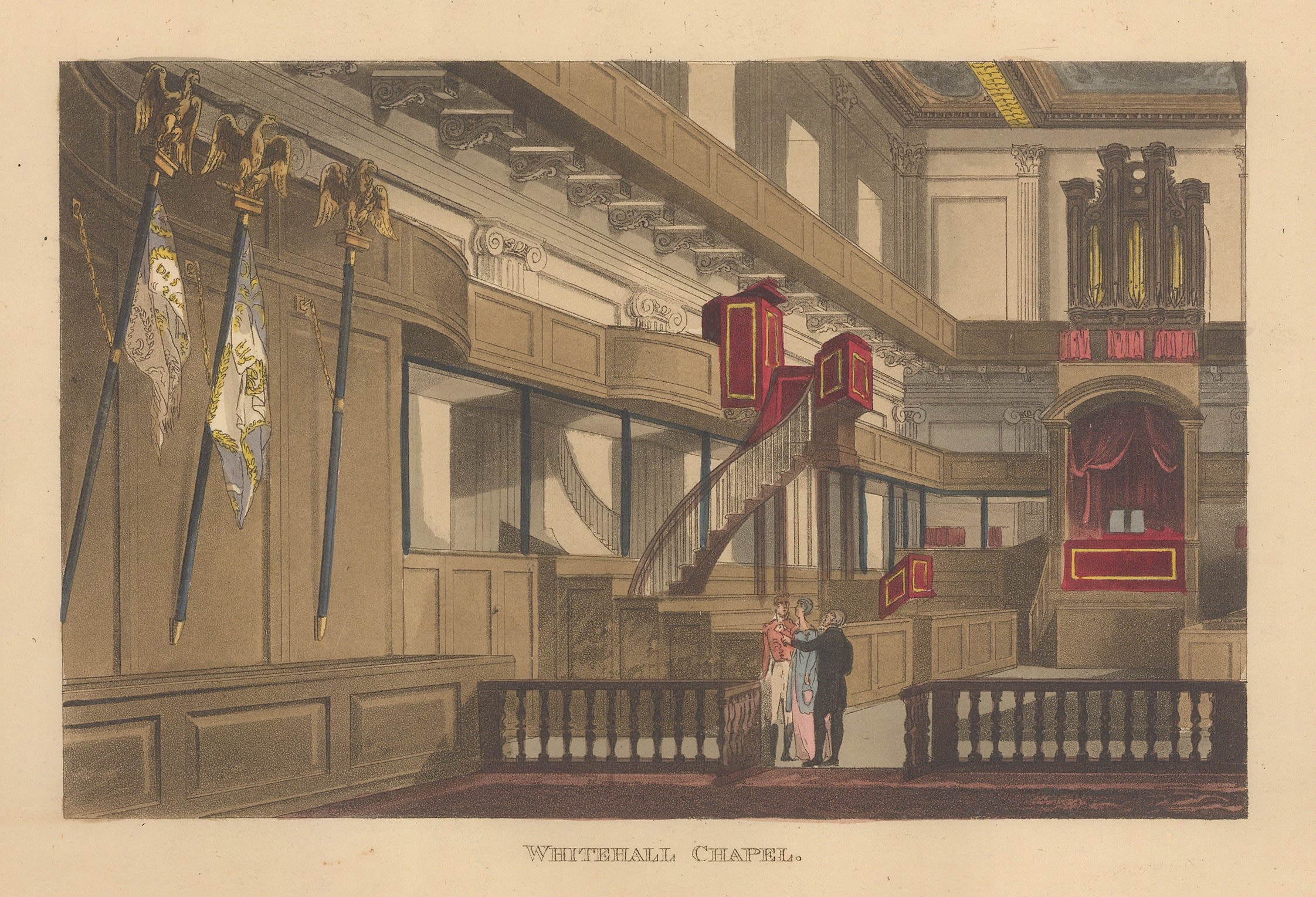 John Papworth, London - Whitehall Chapel (Chapel Royal), 1816 | The Map ...