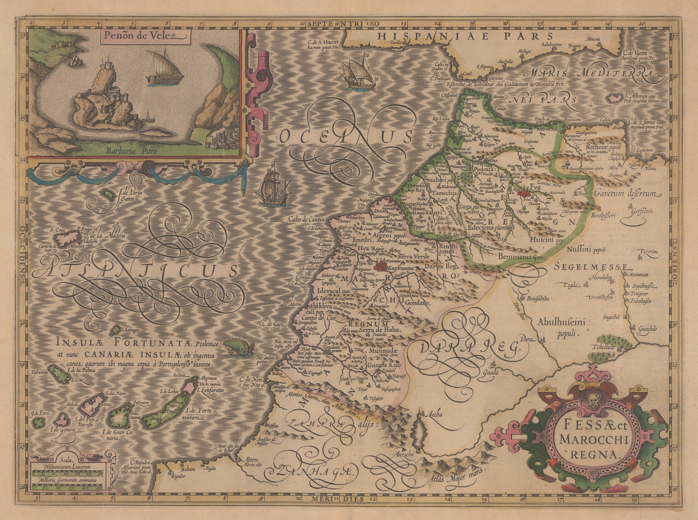 Mercator Hondius, Dutch Golden Age map of Morocco, 1620 c | The Map House