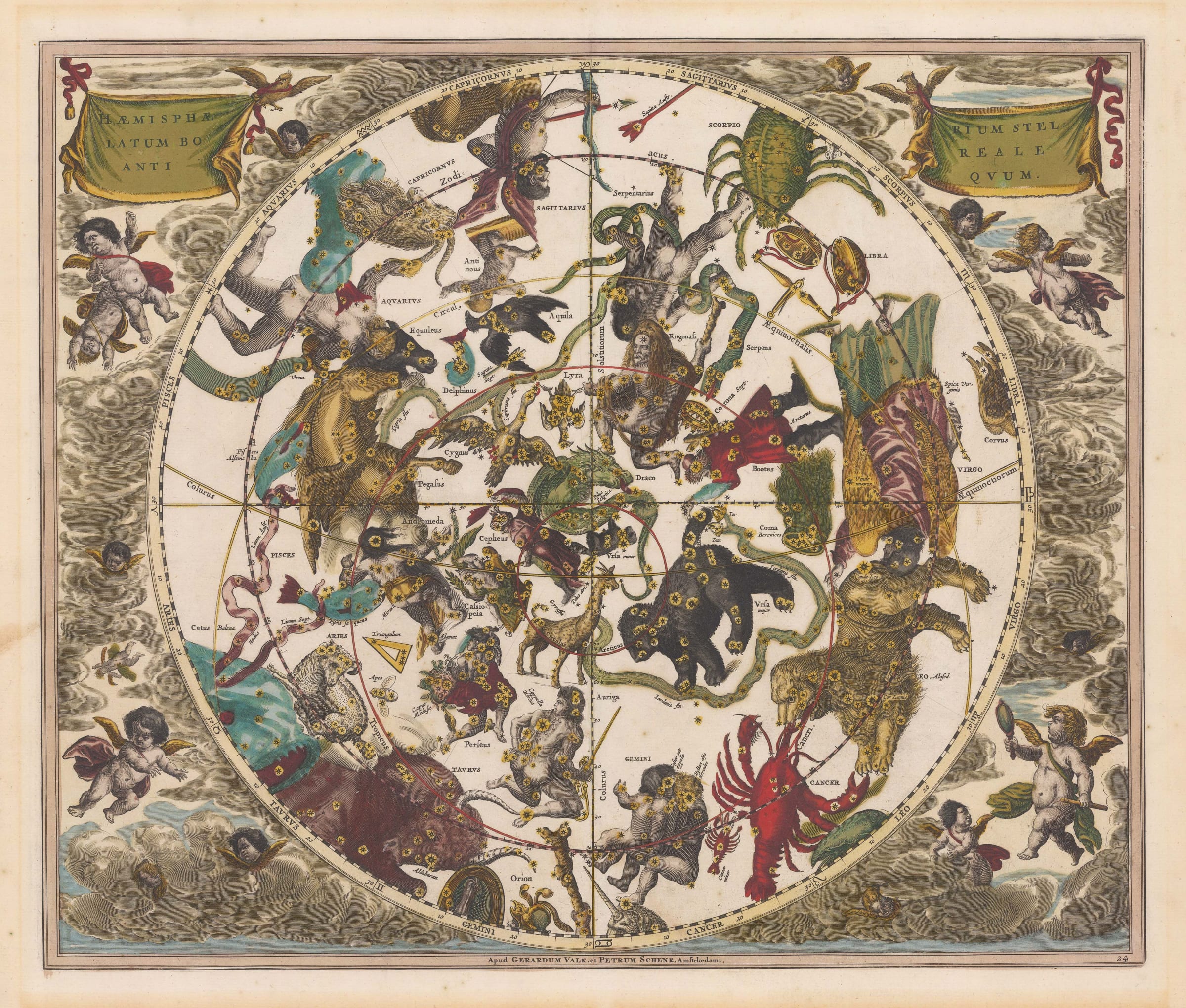 Valk & Schenk, Haemisphaerium Stellatum Boreale Antiqvum, 1708 c. | The ...