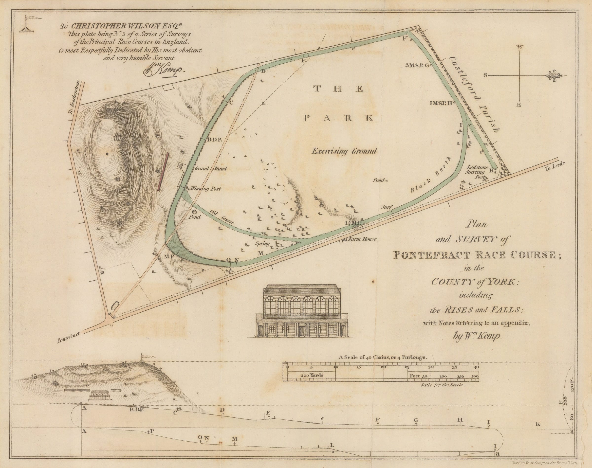 William Kemp, Pontefract Race Course, 1825 | The Map House