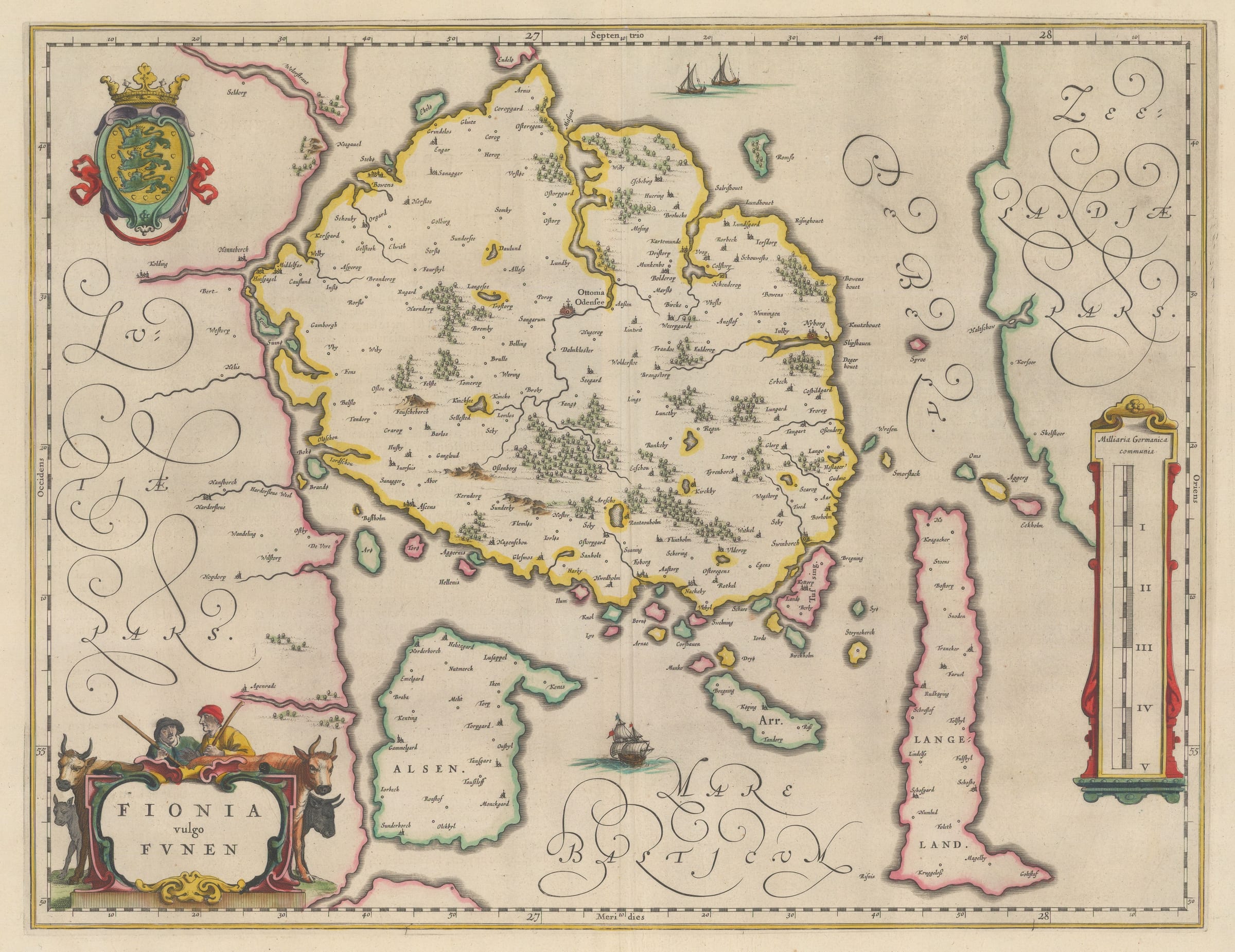 Willem & Jan Blaeu, Funen, 1650 | The Map House