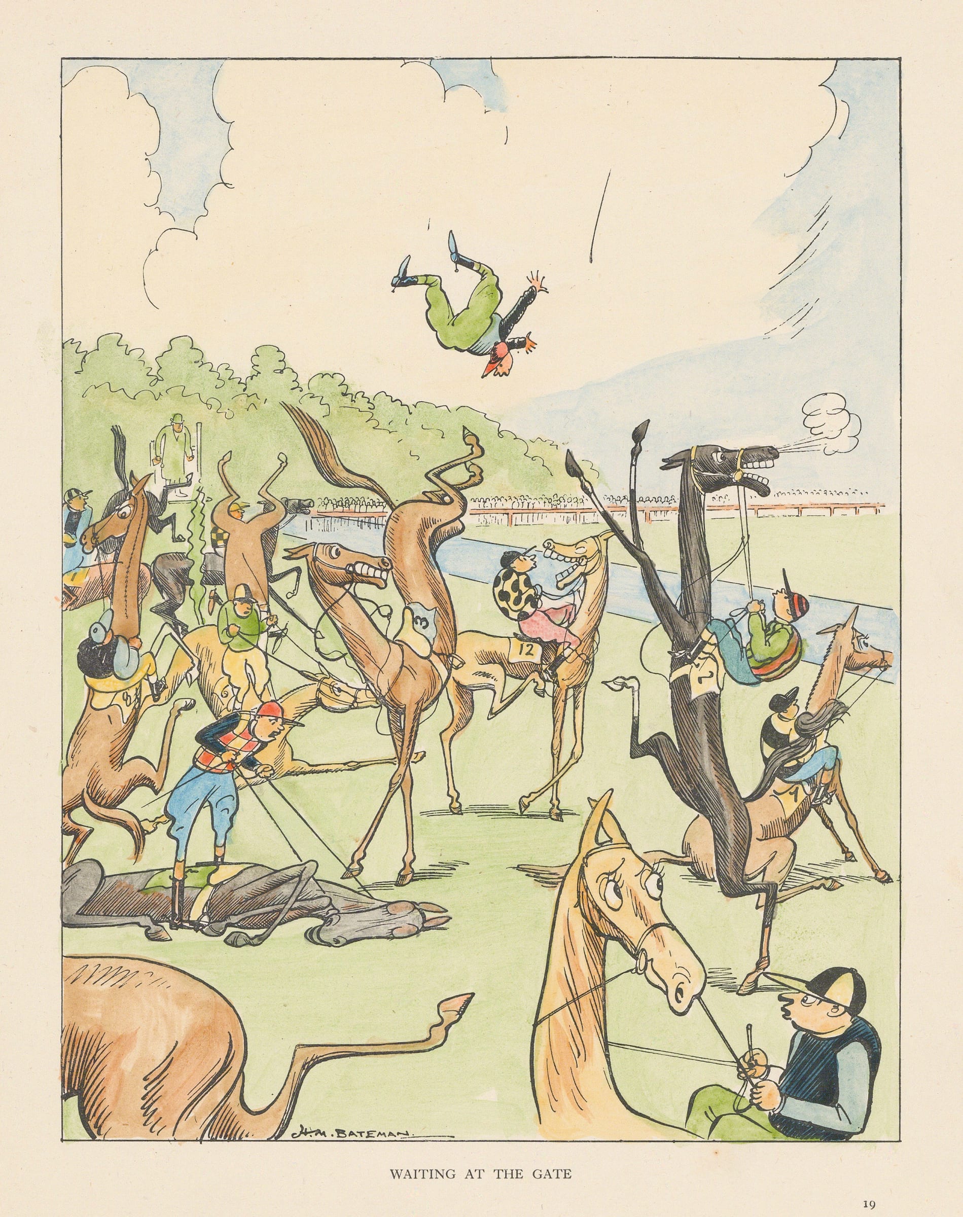 Henry Mayo Bateman, Horse Racing - Cartoon, 1931 | The Map House
