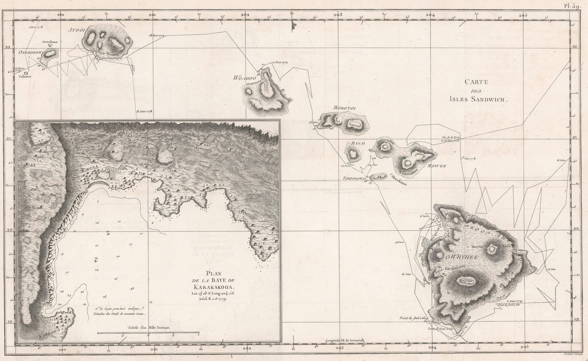 Capt. James Cook, Hawaii, 1785 | The Map House
