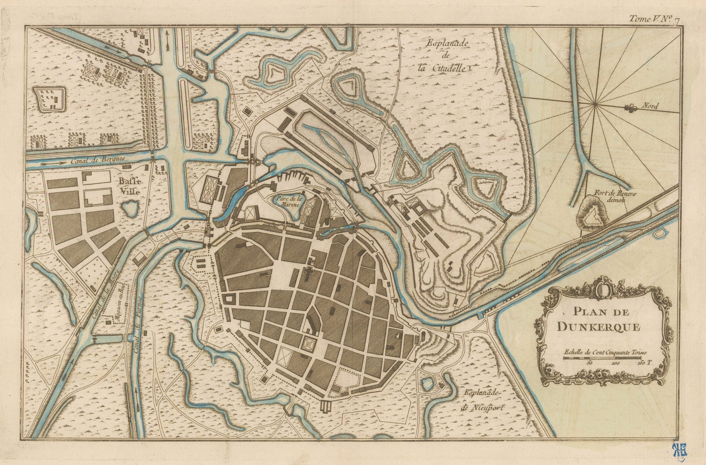 Jacques-Nicolas Bellin, Dunkirk / Dunkerque, 1764 | The Map House