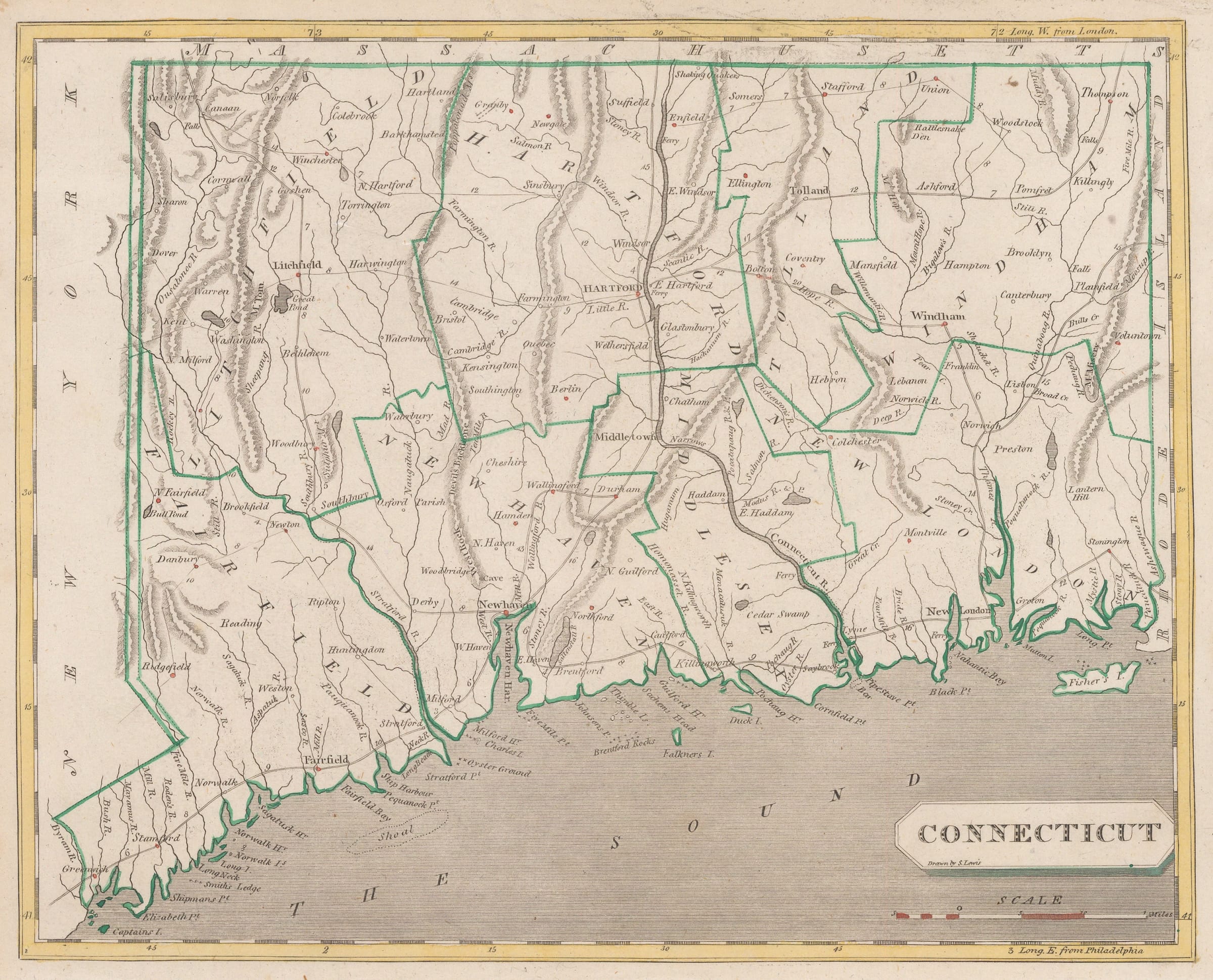 Thomas and Andrews, Connecticut, 1805 | The Map House