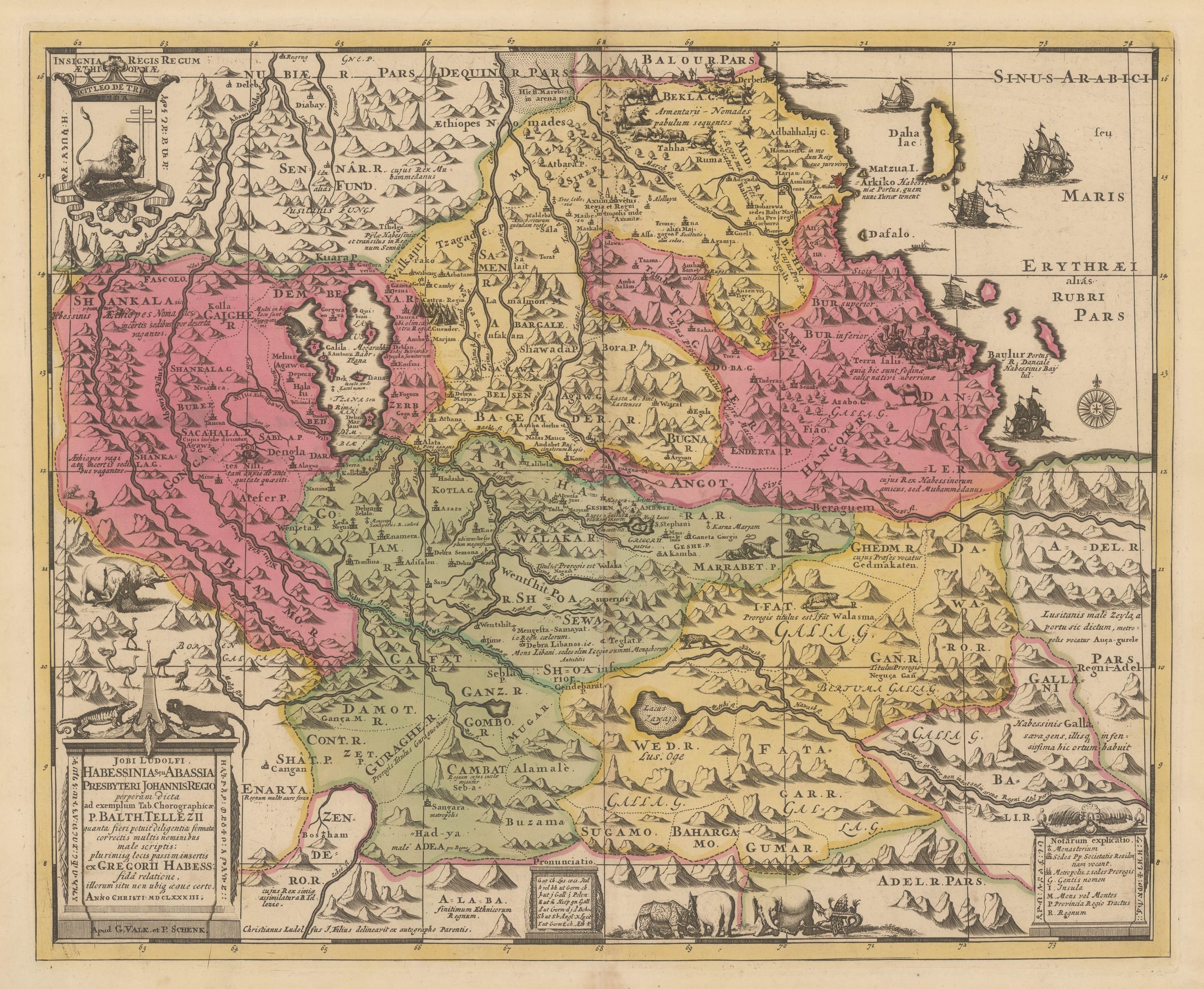 Valk & Schenk, Abyssinia and the Kingdom of Prester John, 1710 c. | The ...