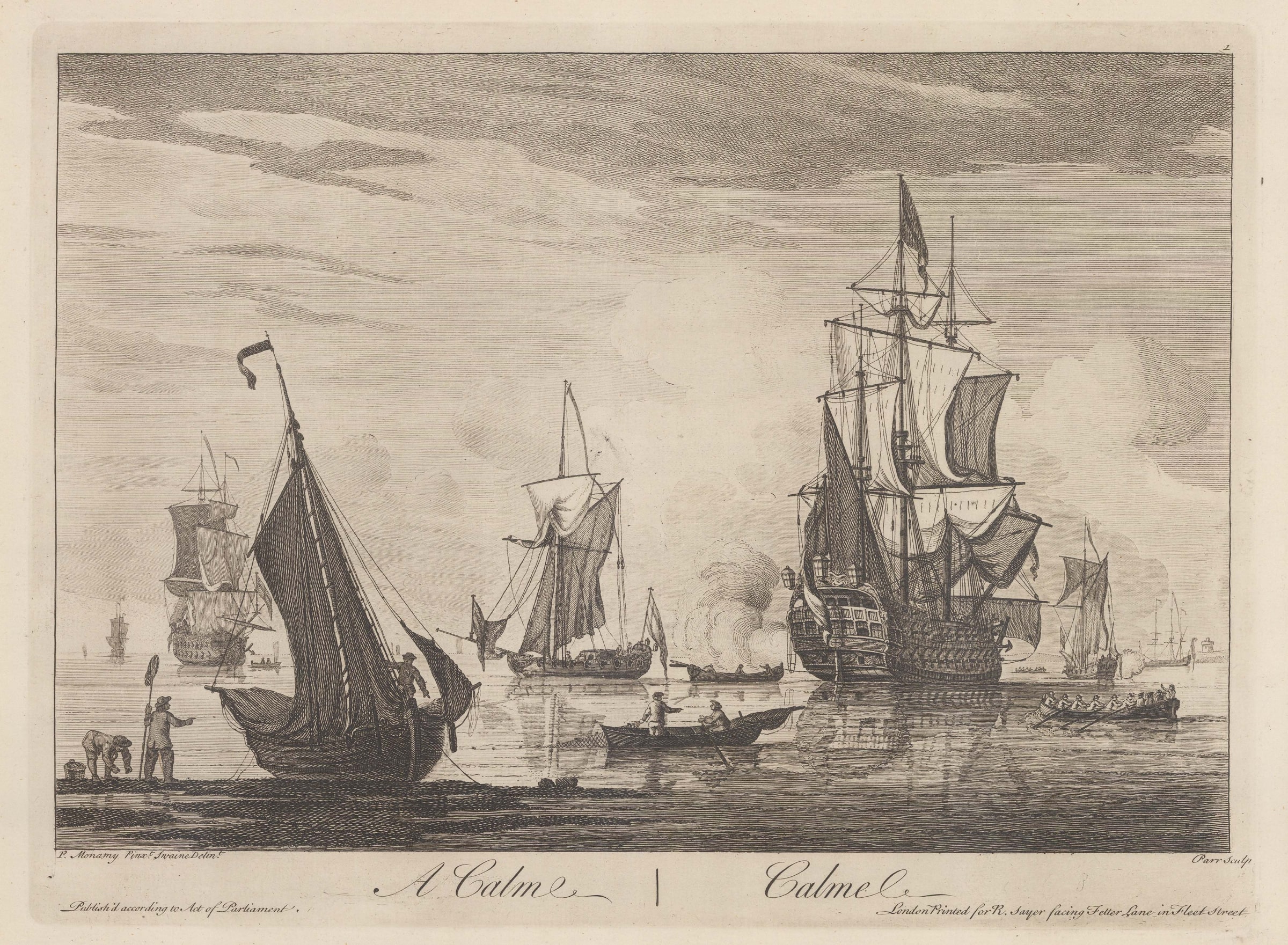 Robert Sayer, Ships at Sea - Set of Four, 1774 | The Map House