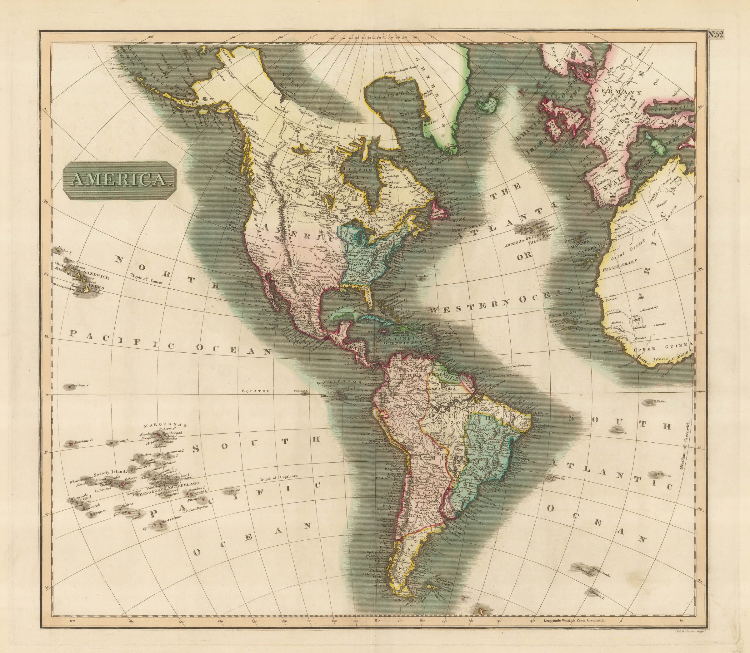 John Thomson, America, 1815 c. | The Map House