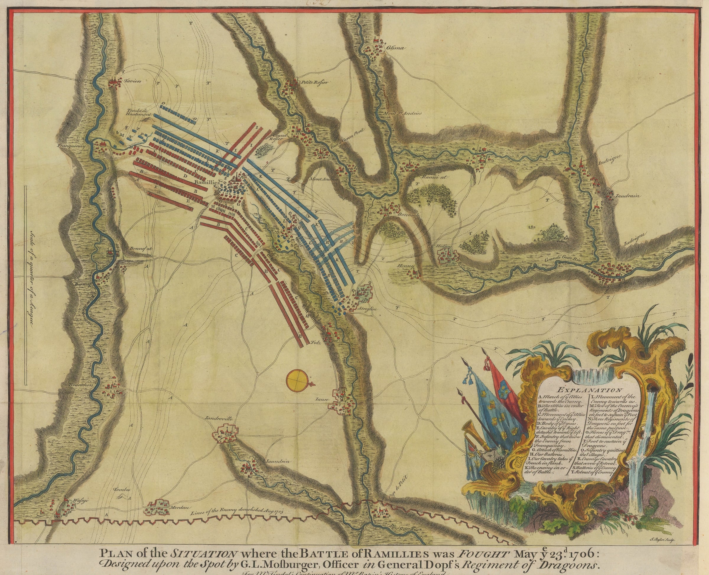 Paul de Rapin & Nicolas Tindal, Battle of Ramillies, 1740 c. | The Map ...
