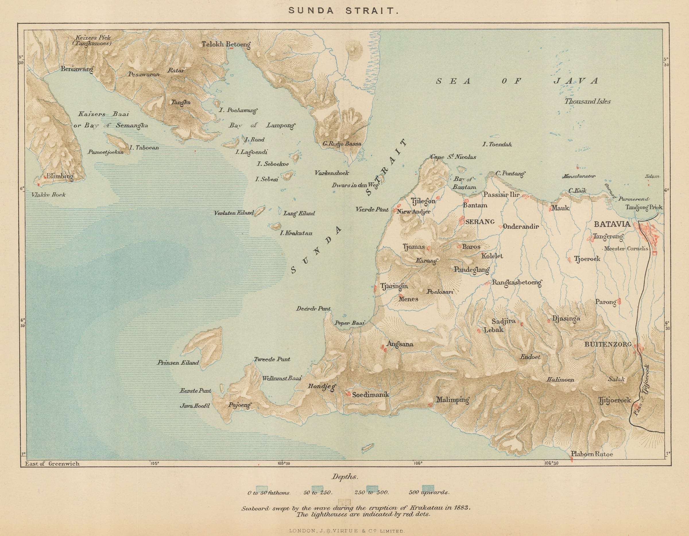 Virtue & Co., Sunda Strait, 1890 c. | The Map House