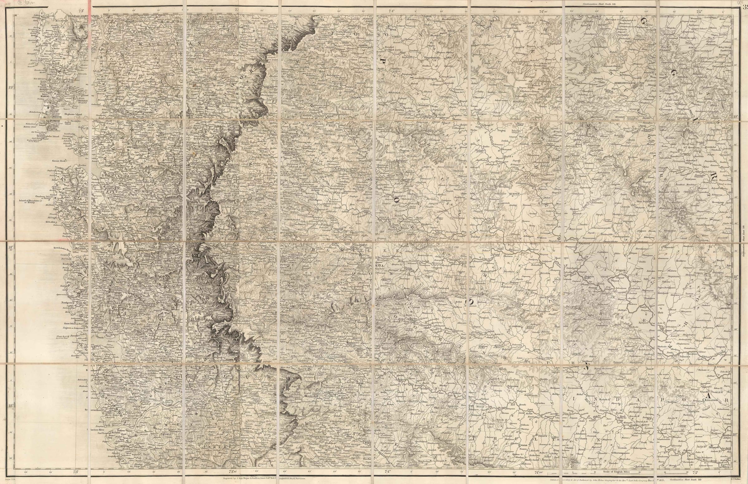 John Walker, Mumbai & Western Maharashtra, 1855 | The Map House