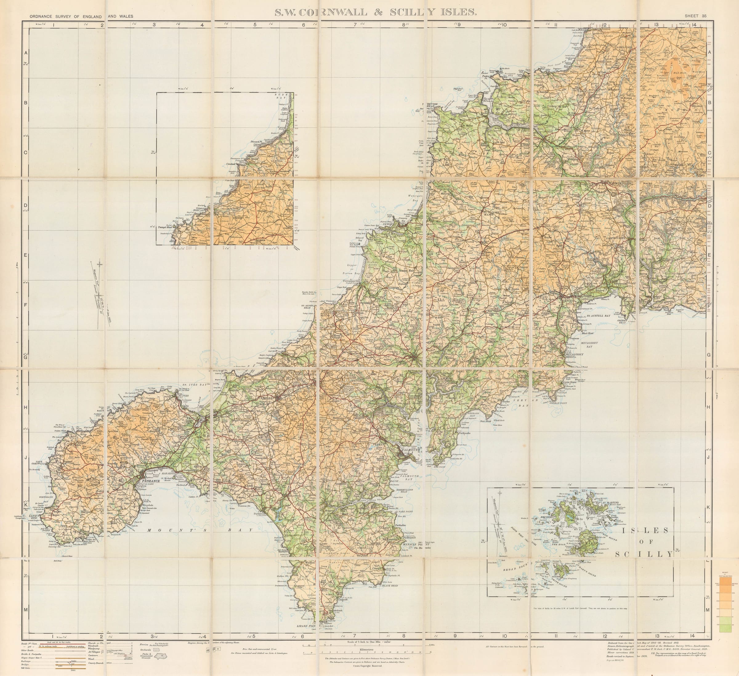 Detailed Map Of Cornwall England Cornwall Maps | Domestika