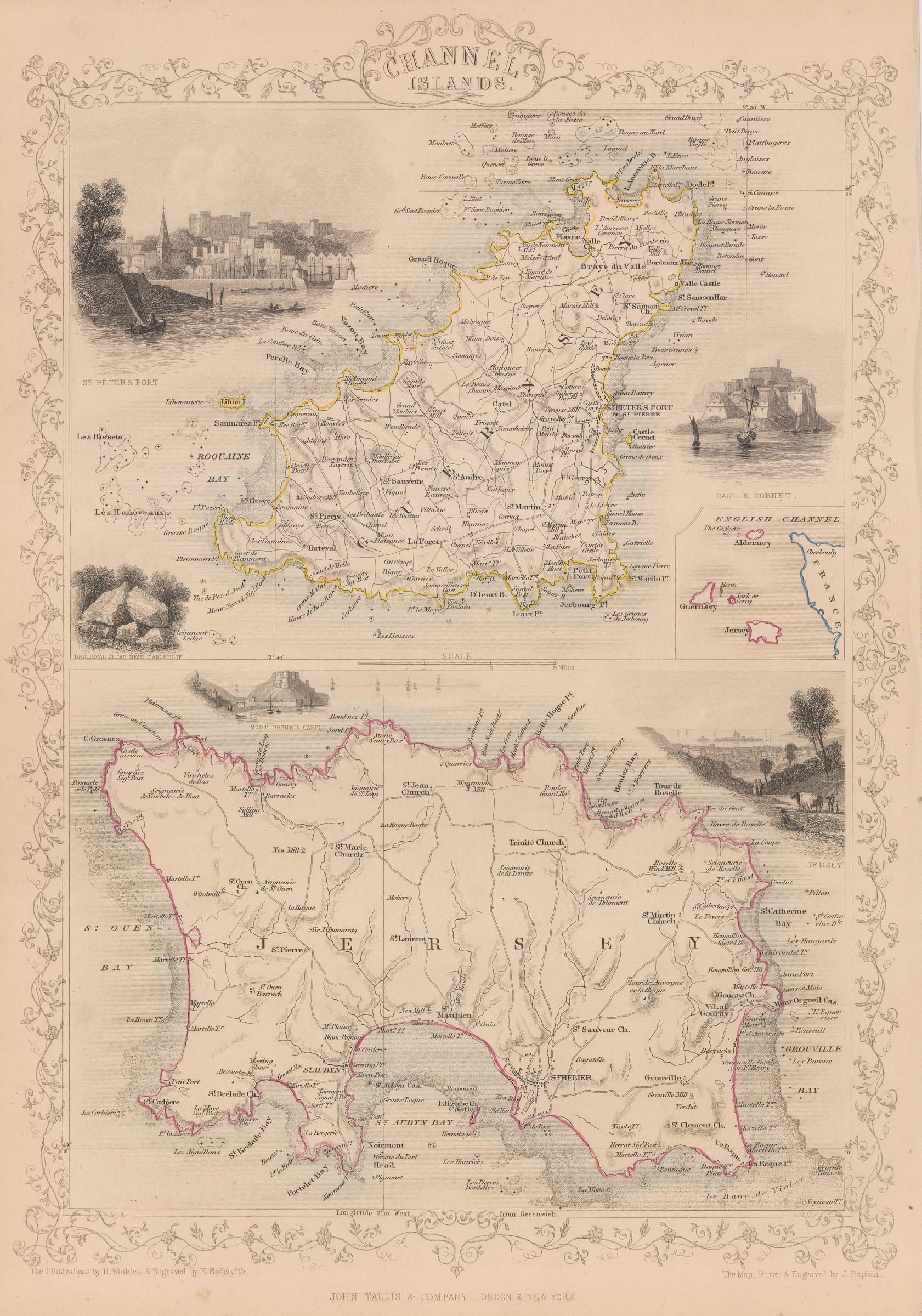 John Tallis, Channel Islands, 1851 | The Map House