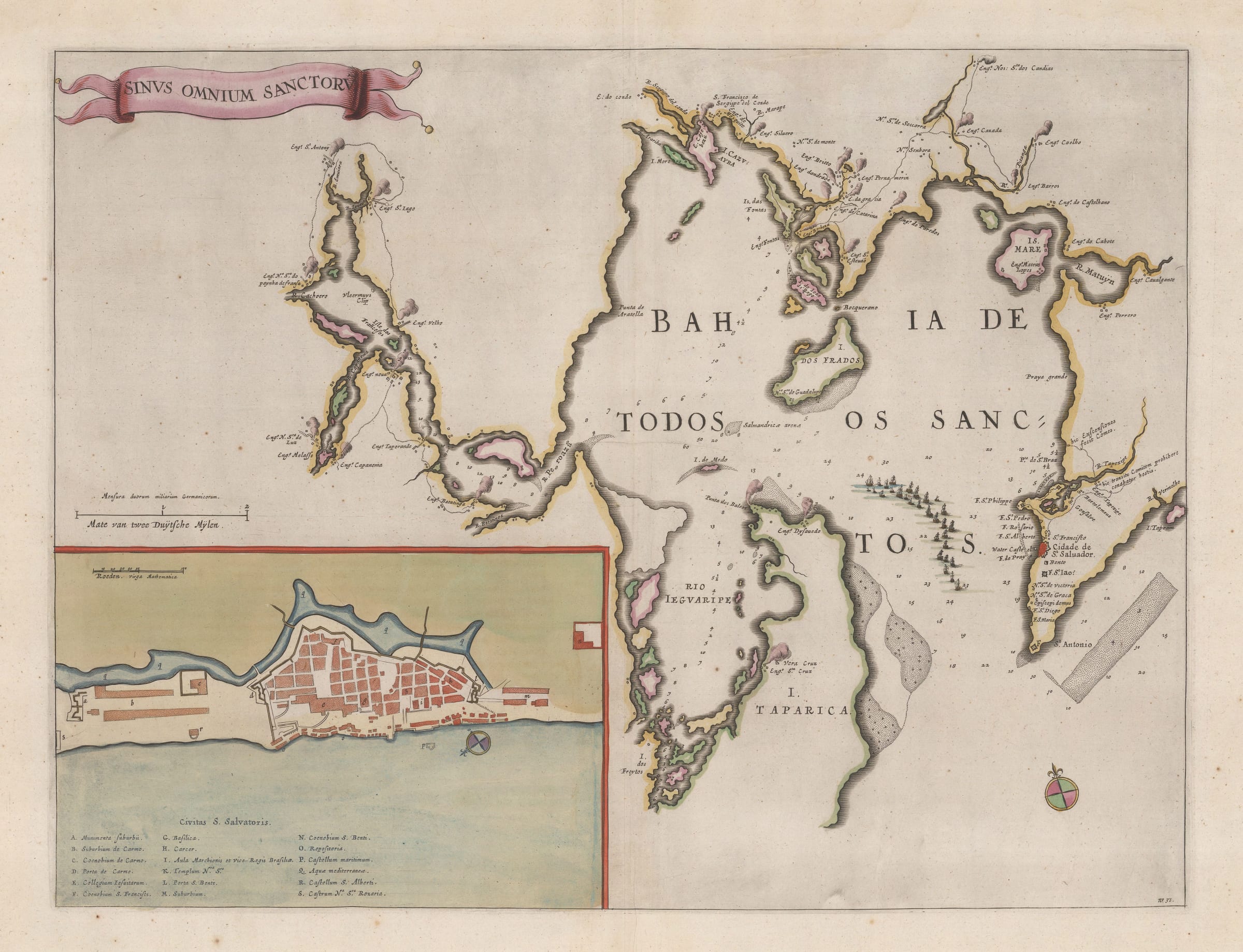 Jan Blaeu, Blaeu's Spectacular Maps of Brazil [set of 6], 1662 | The ...