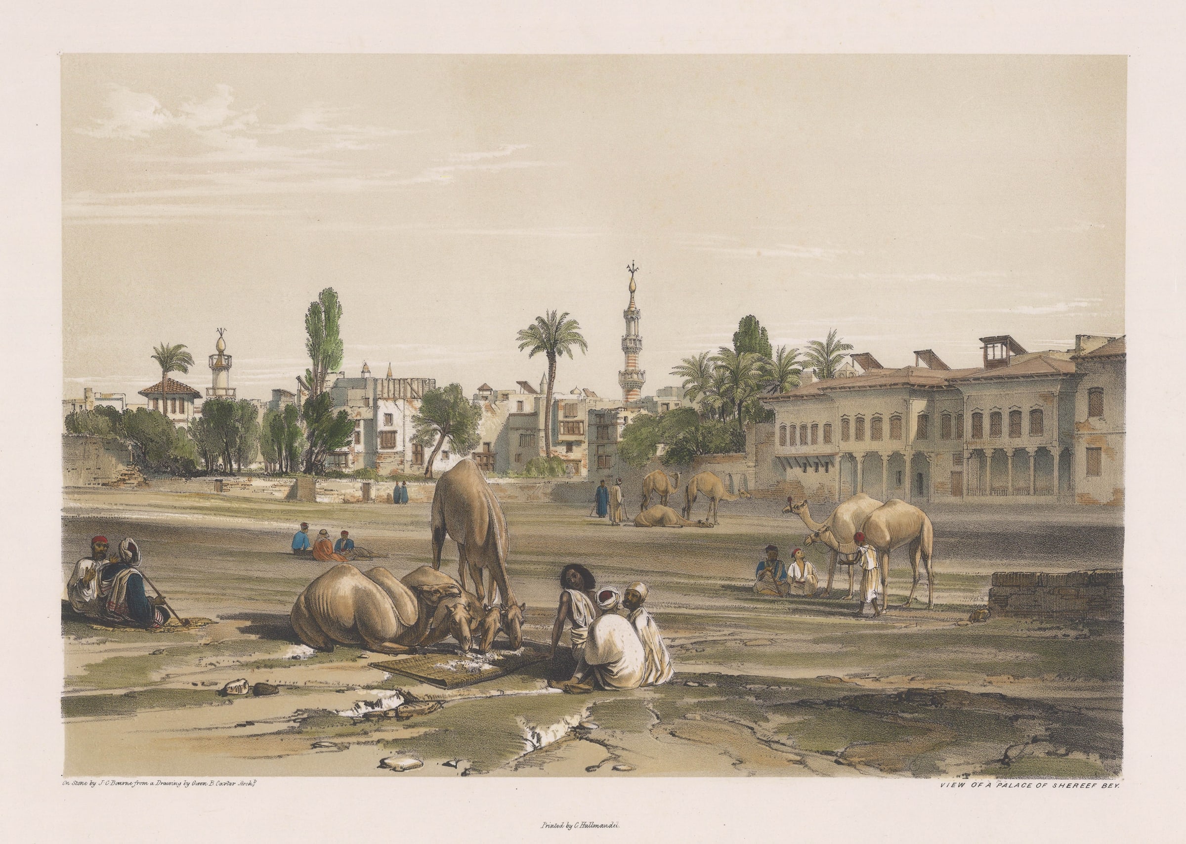 Robert Hay, Egypt - Palace of Shereef Bey, 1840 | The Map House