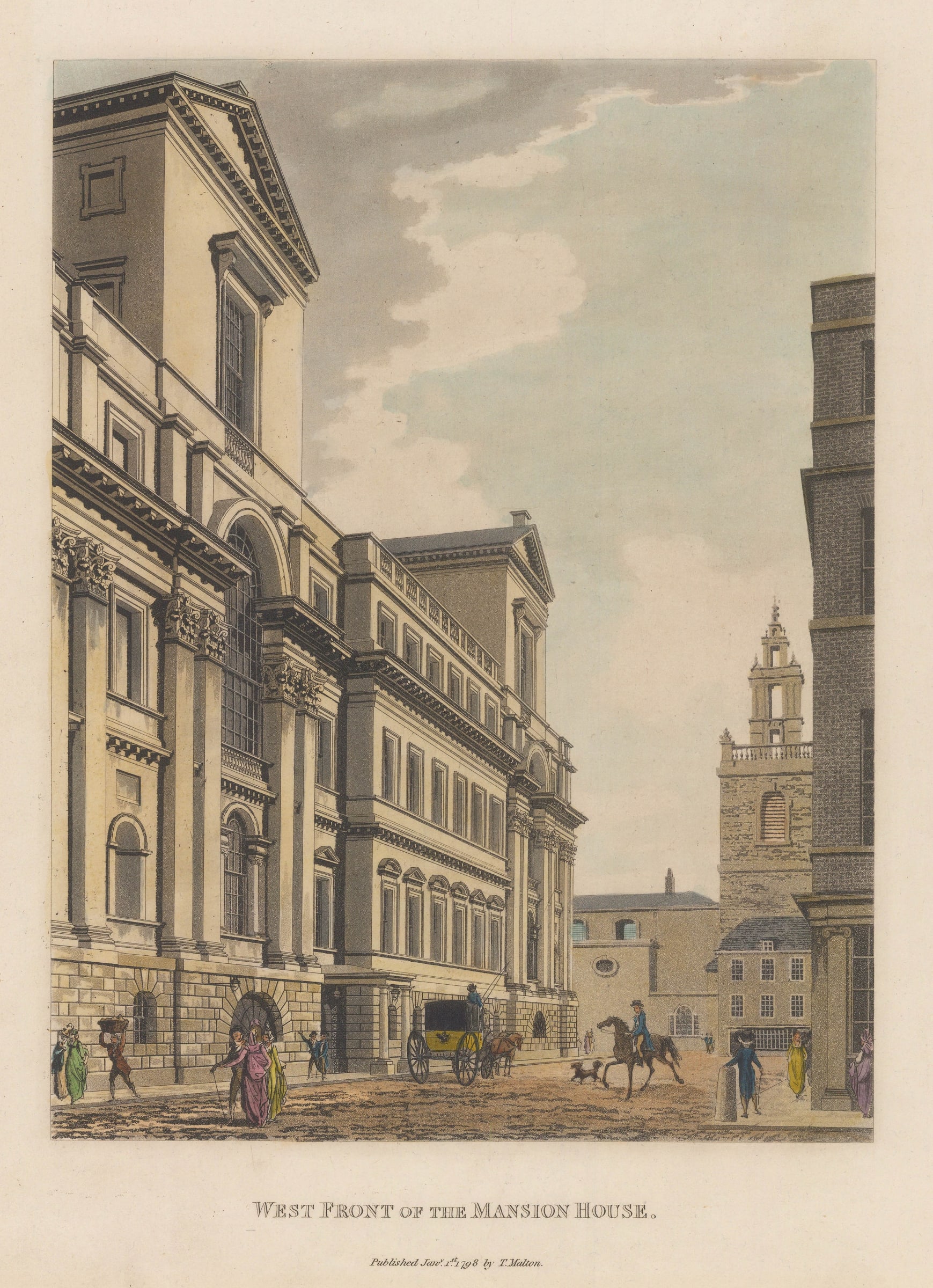Thomas Malton, London - Mansion House, 1798 | The Map House