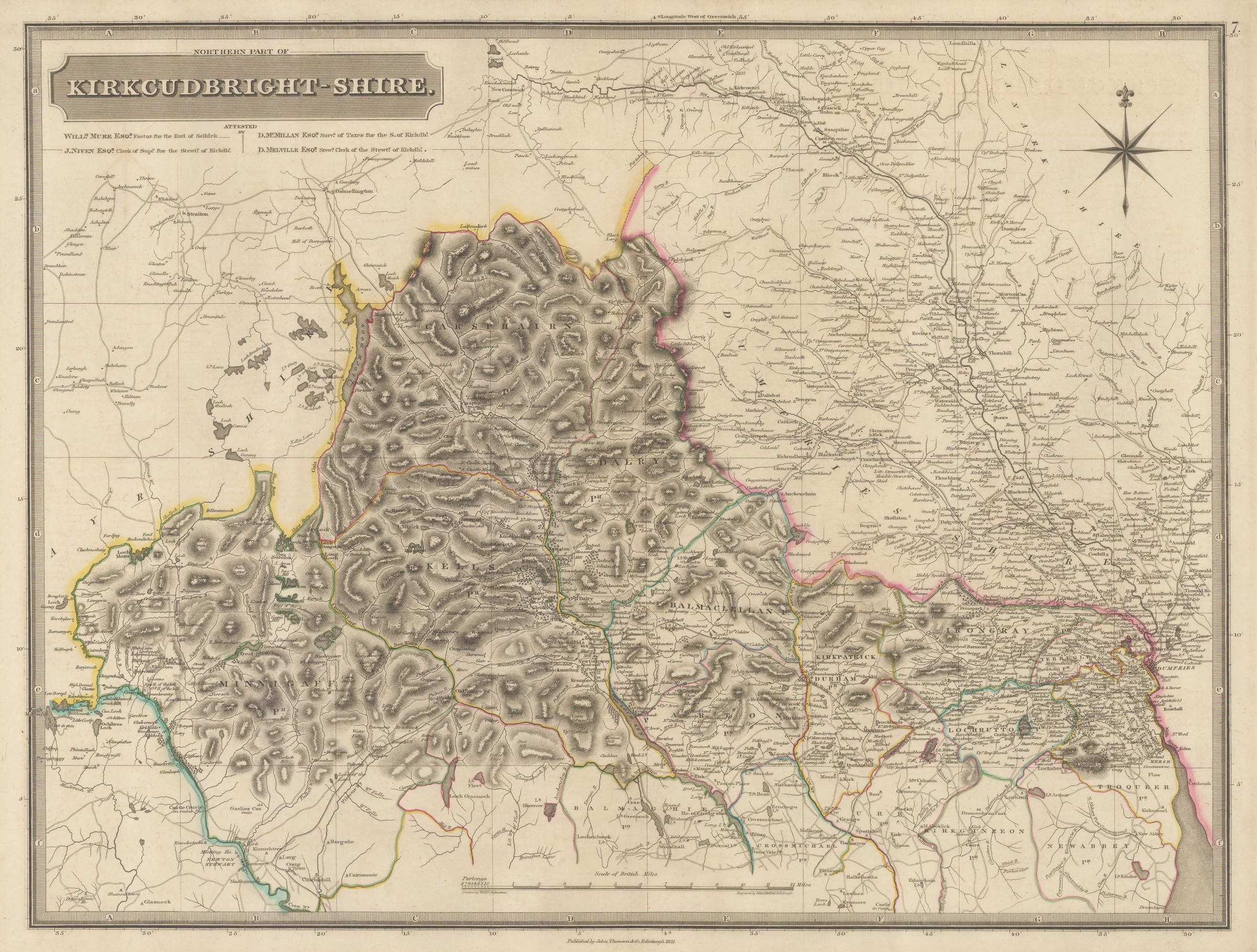 John Thomson, Kircudbright-shire (North Sheet), 1821 | The Map House