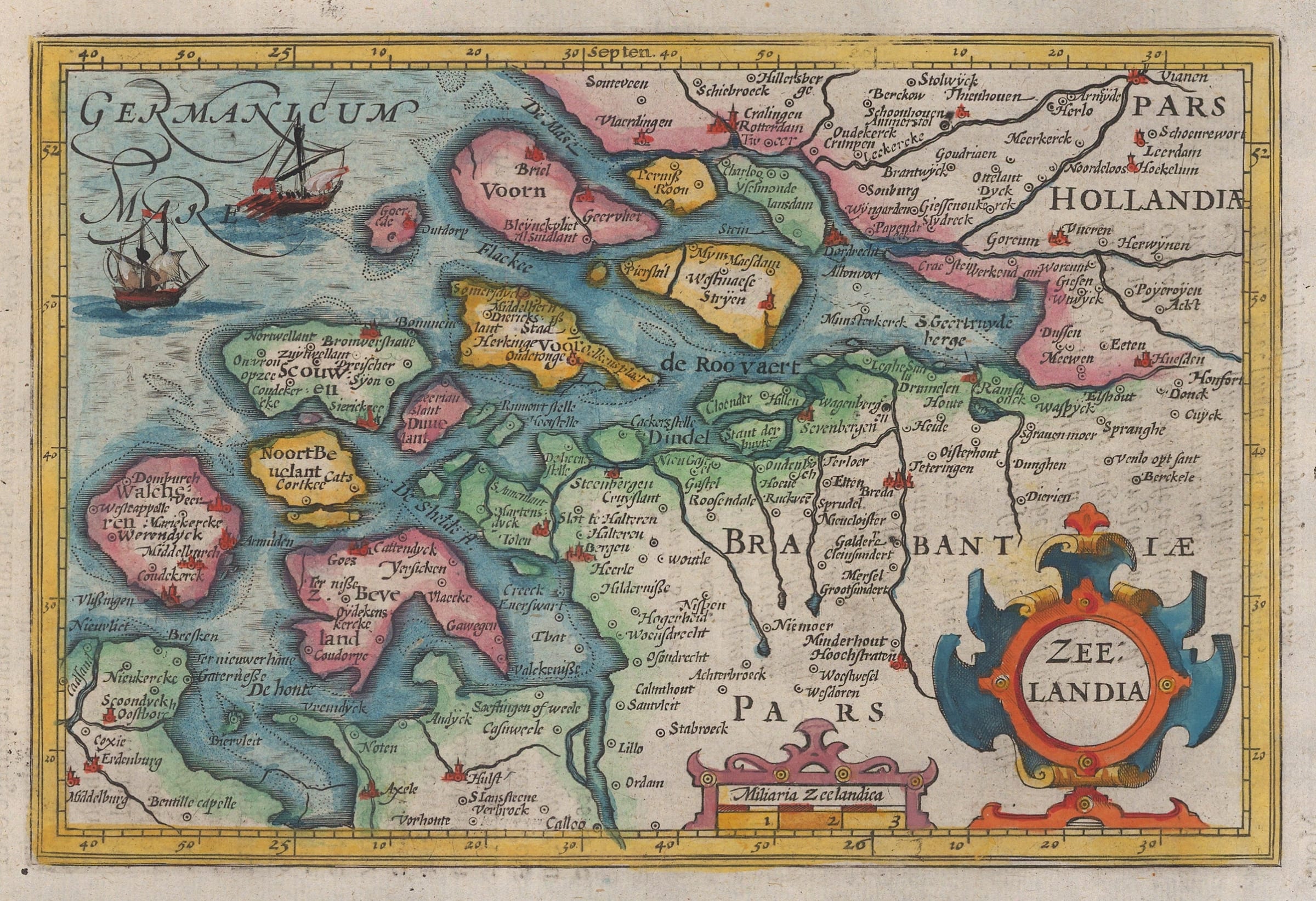 Mercator Hondius, Zeeland, 1635 | The Map House
