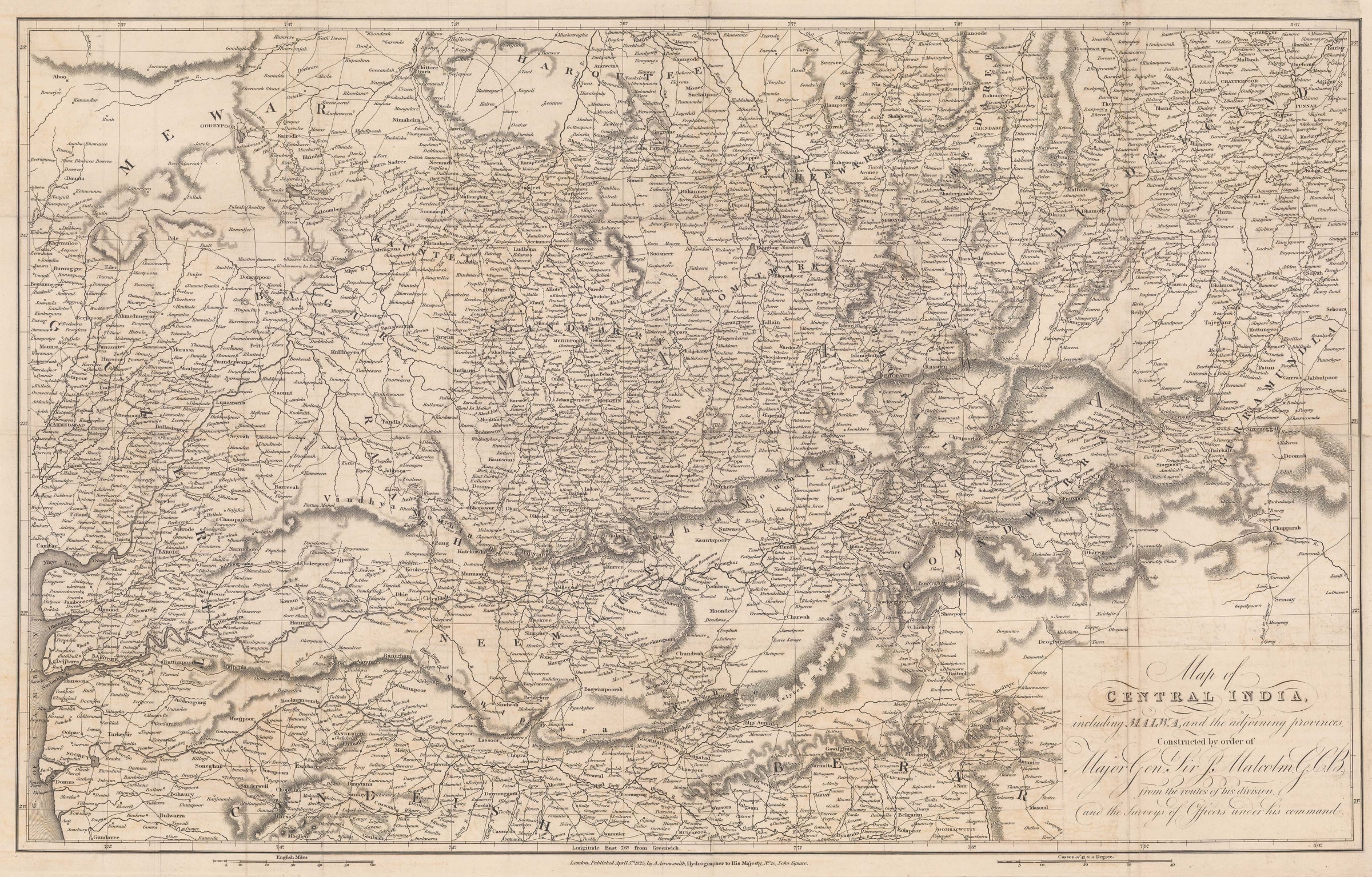 Aaron Arrowsmith, Map of Central India, including Malwa, and the ...