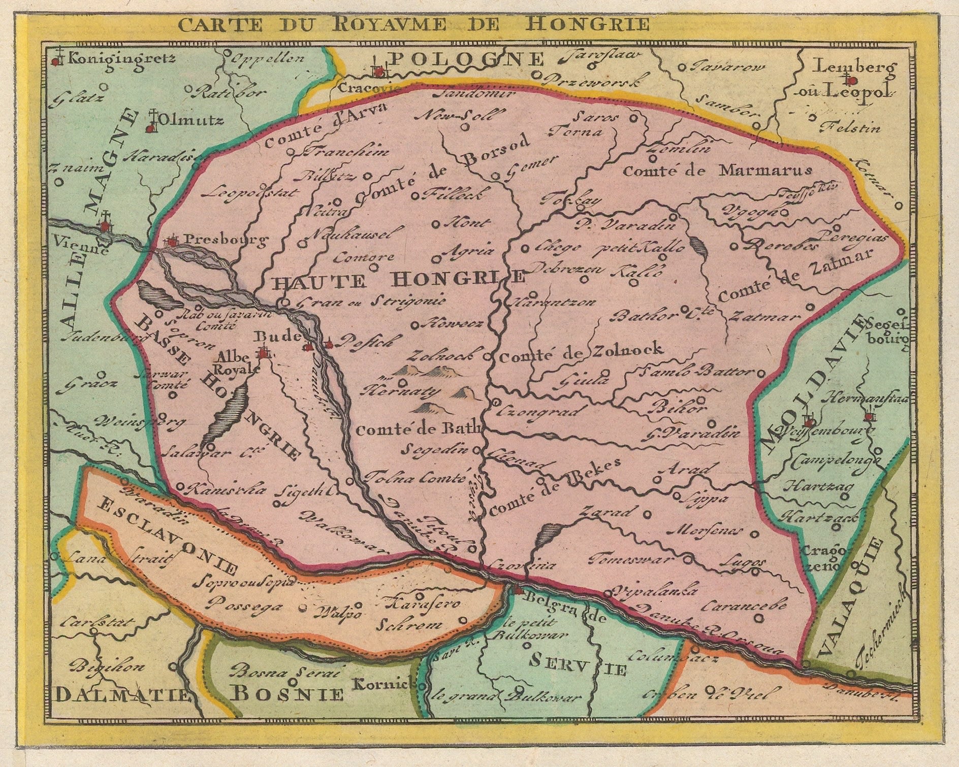 Henri Chatelain, Hungary, 1719 | The Map House