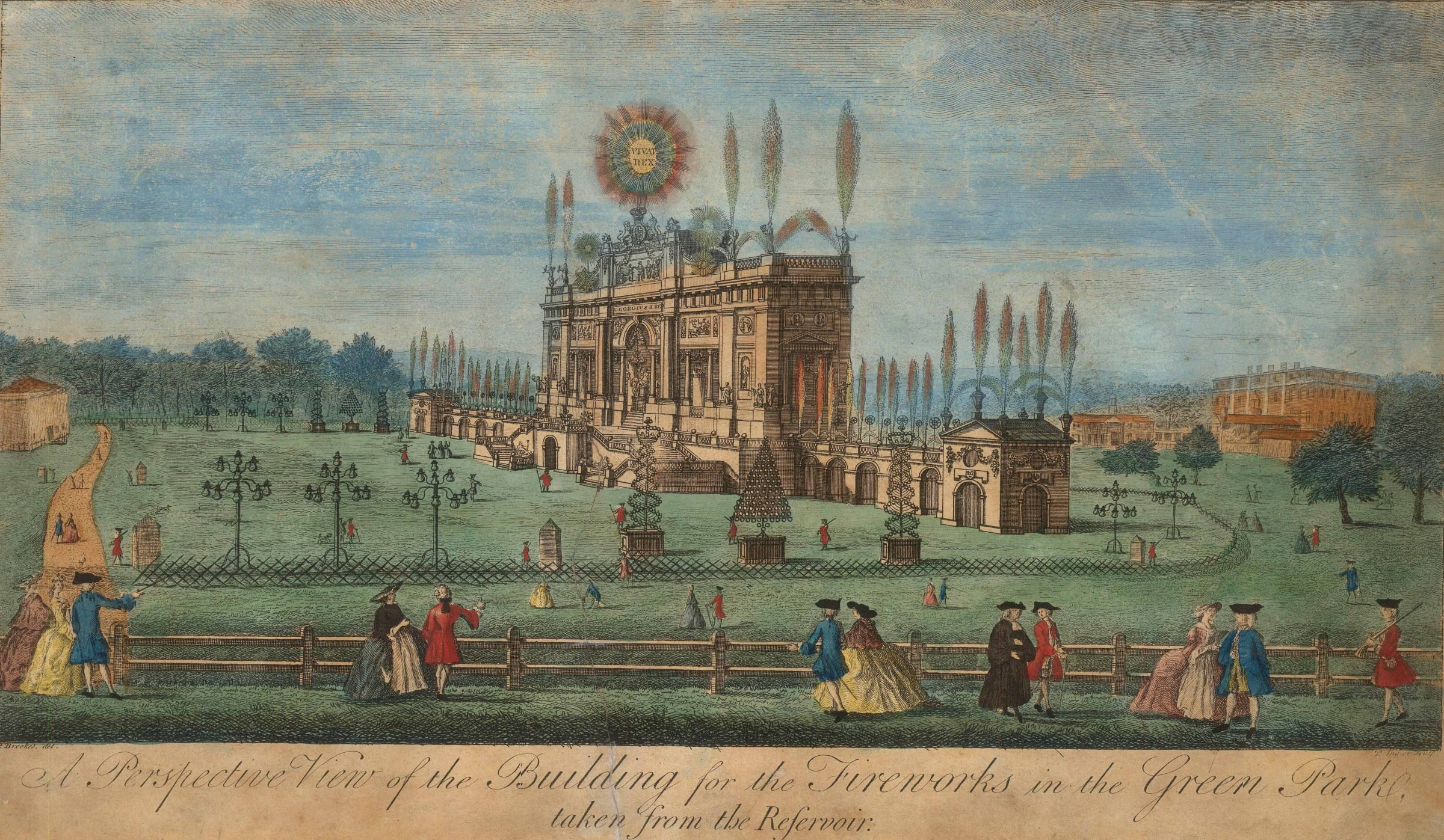 Paul Angier, London - Green Park, Fireworks Display, 1830 c. | The Map ...