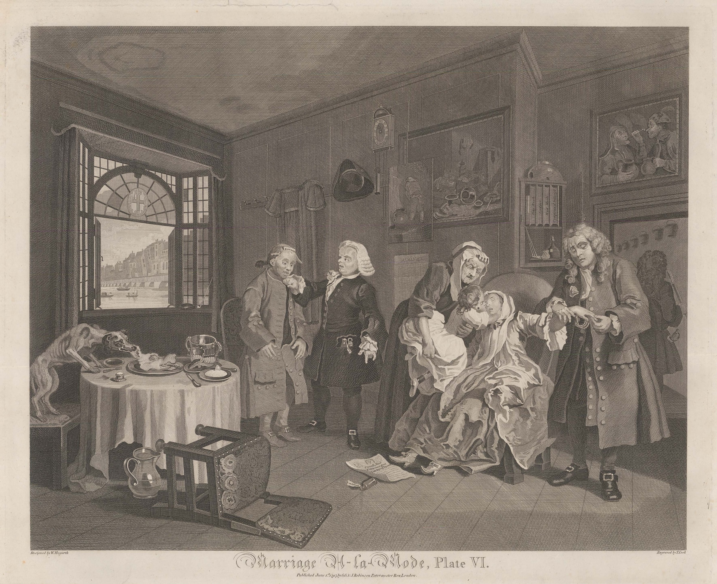 William Hogarth, Hogarth - Marriage a-la Mode, 1796 | The Map House