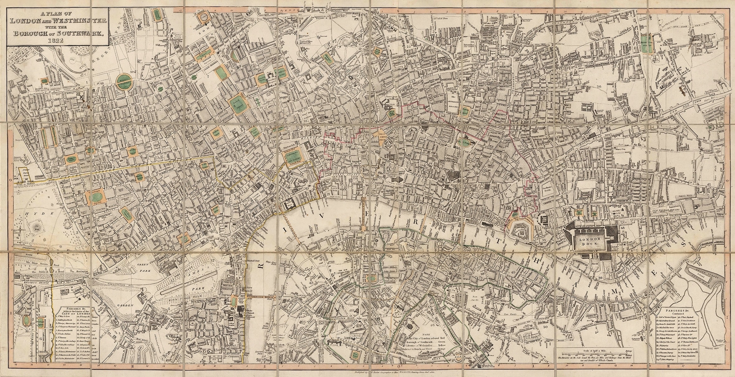 William Faden, A Plan of London and Westminster with the Borough of ...