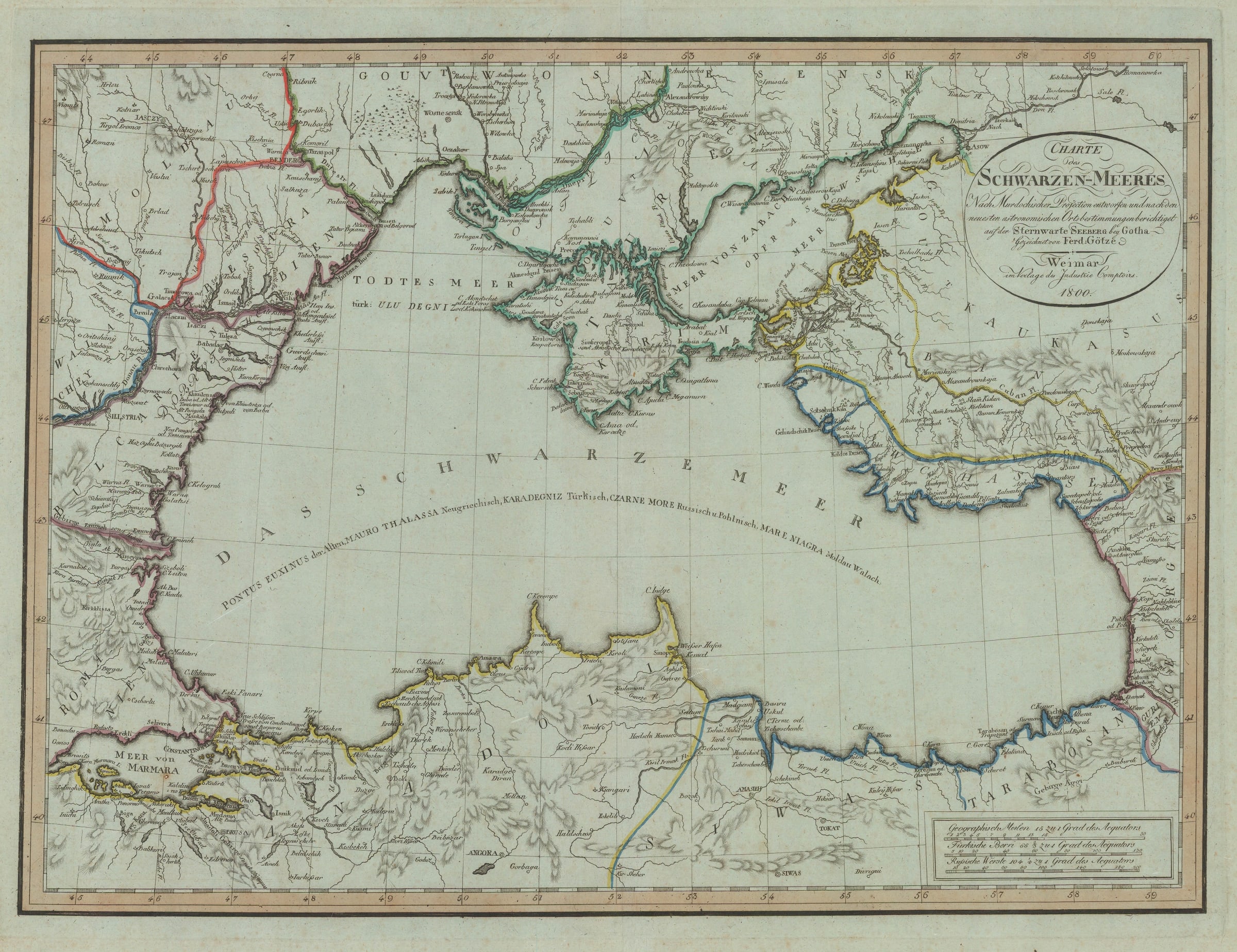 Ferdinand Gotze, Survey of the Black Sea coast, 1800 | The Map House