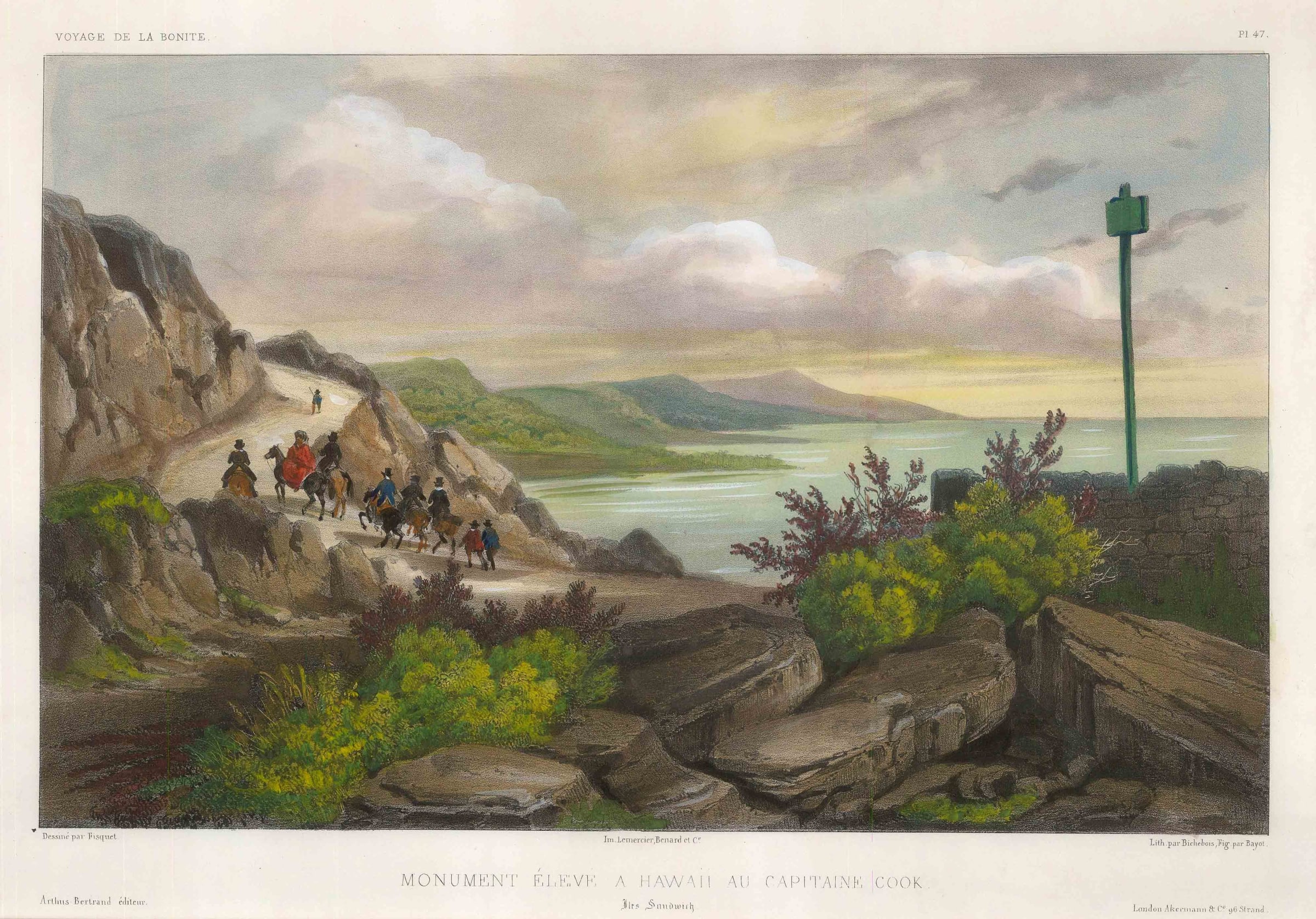 Auguste-Nicolas Vaillant, Hawaii - Kealakekua Bay, 1850 c. | The Map House