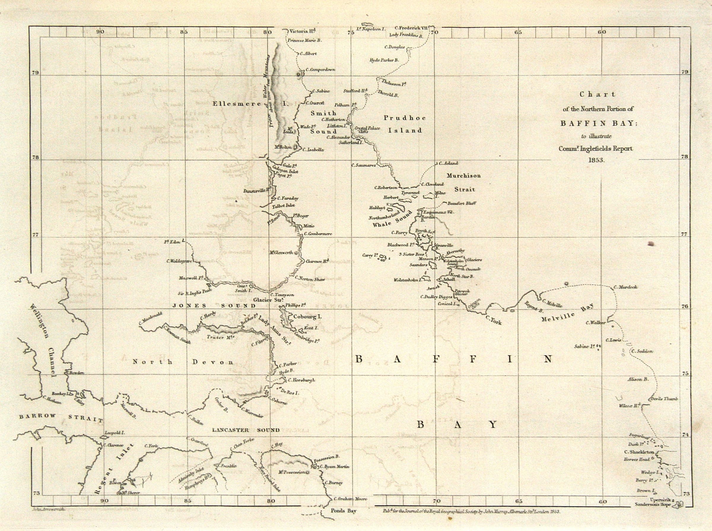 Royal Geographical Society (RGS), Chart of the Northern portion of ...