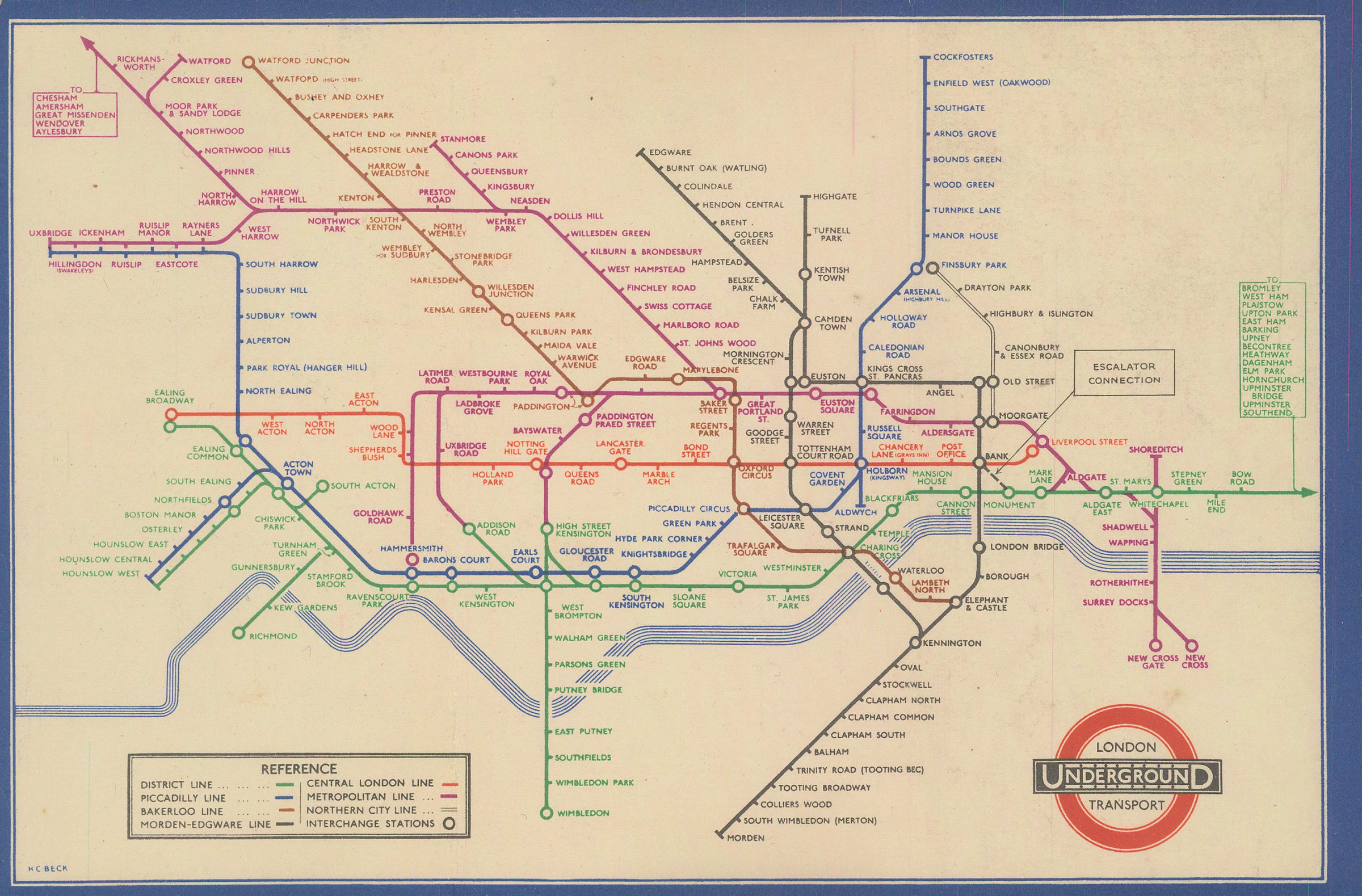 Harry Beck, London Underground Map, 1937 | The Map House