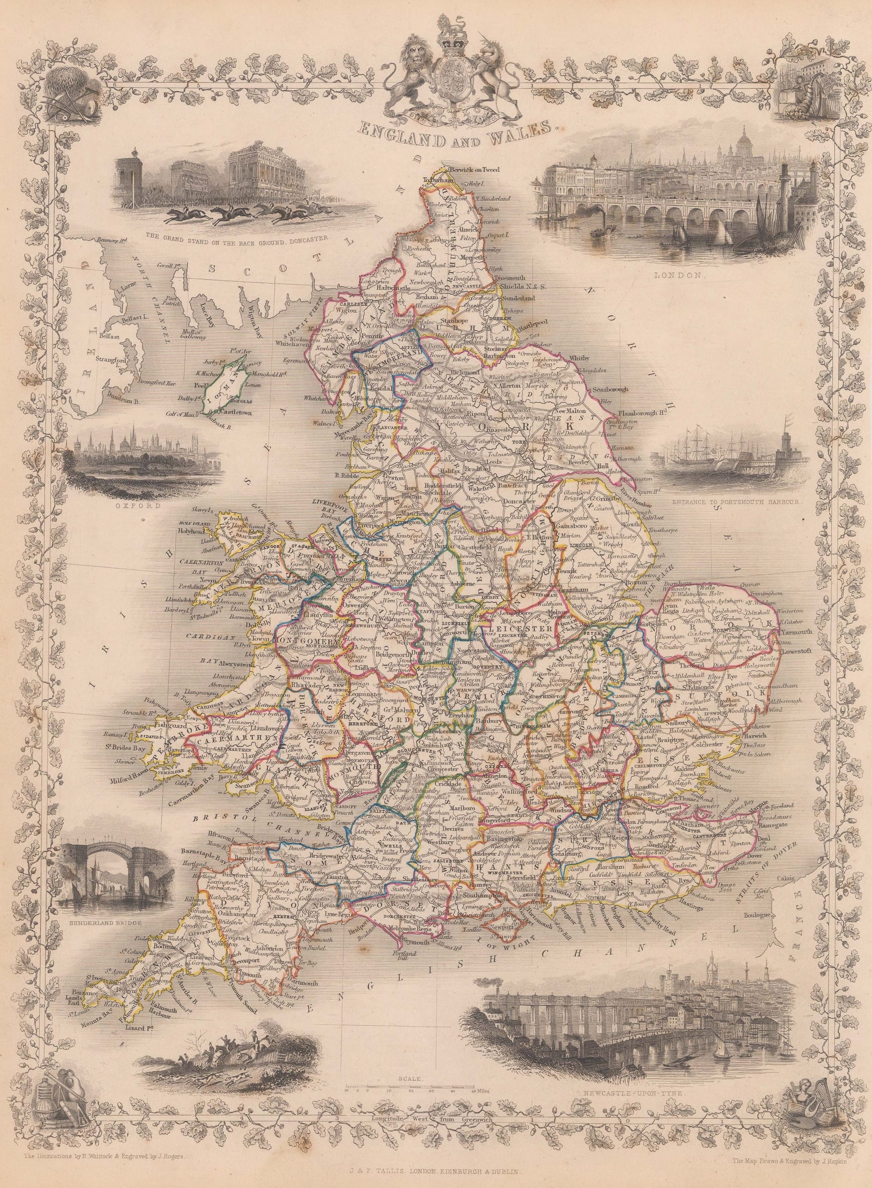 John Tallis, England and Wales, 1855 | The Map House