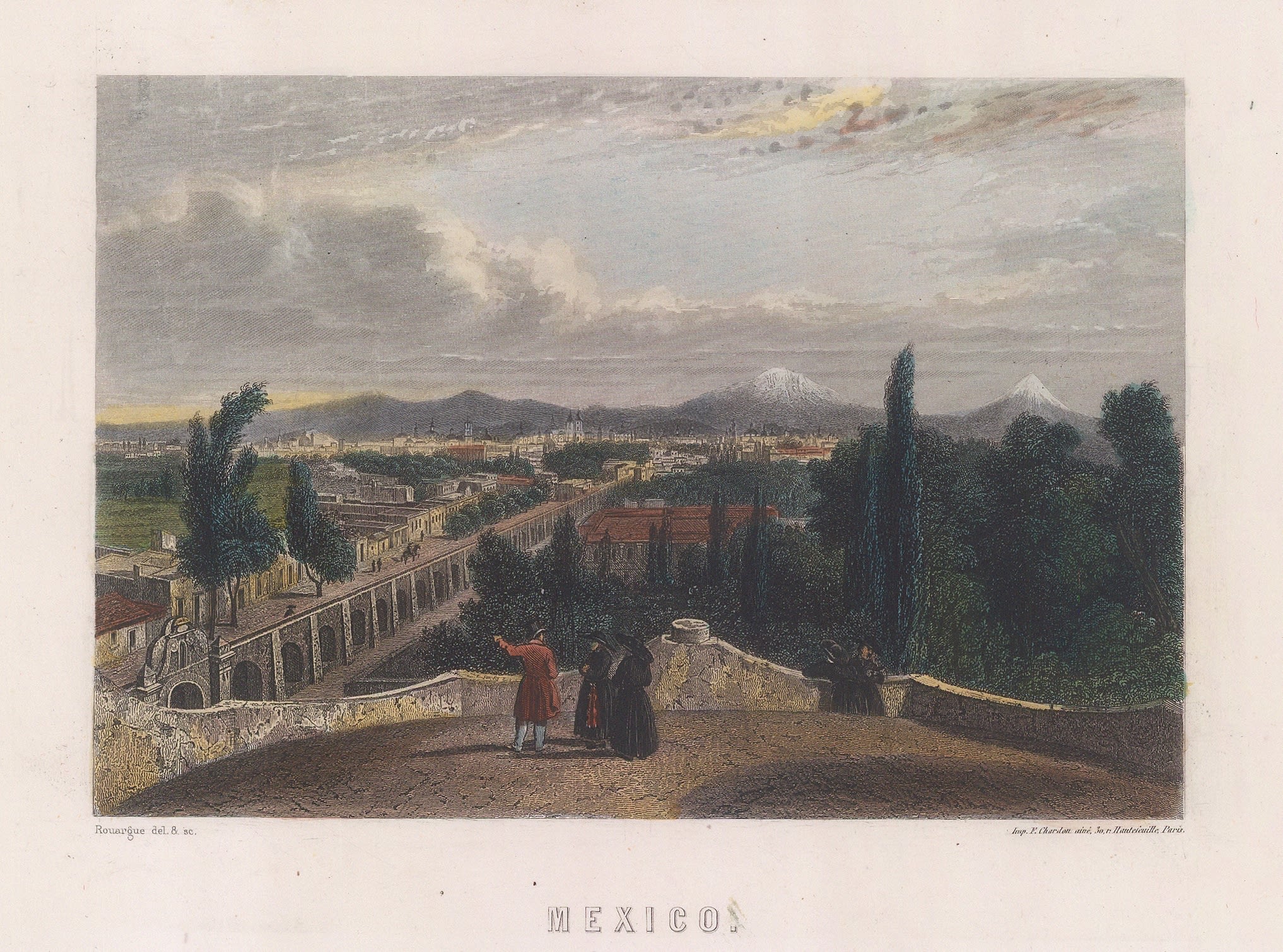 Conrad Malte-Brun, Mexico - Mexico City , 1855 | The Map House