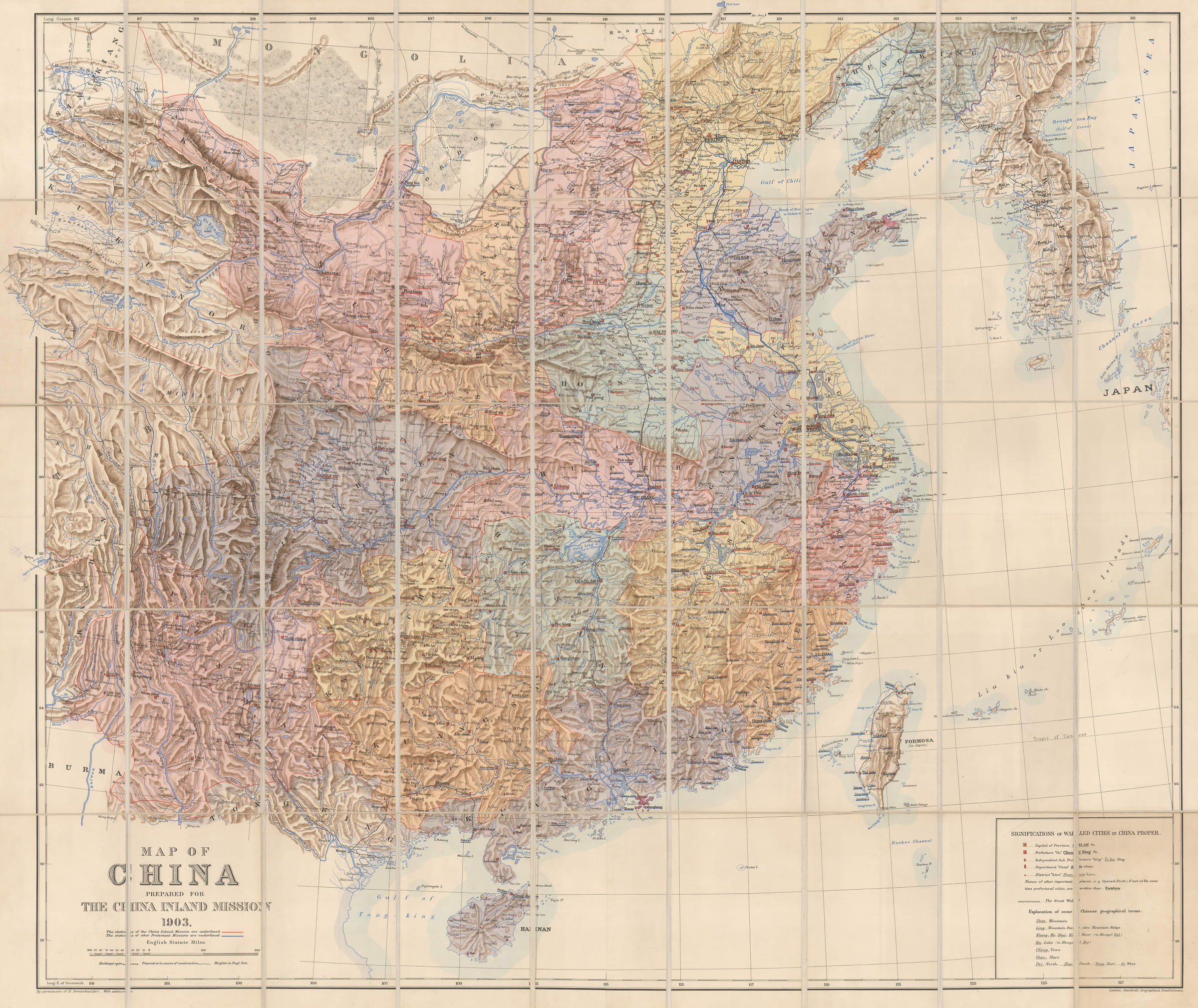 Edward Stanford, Map of China prepared for The China Inland Mission ...
