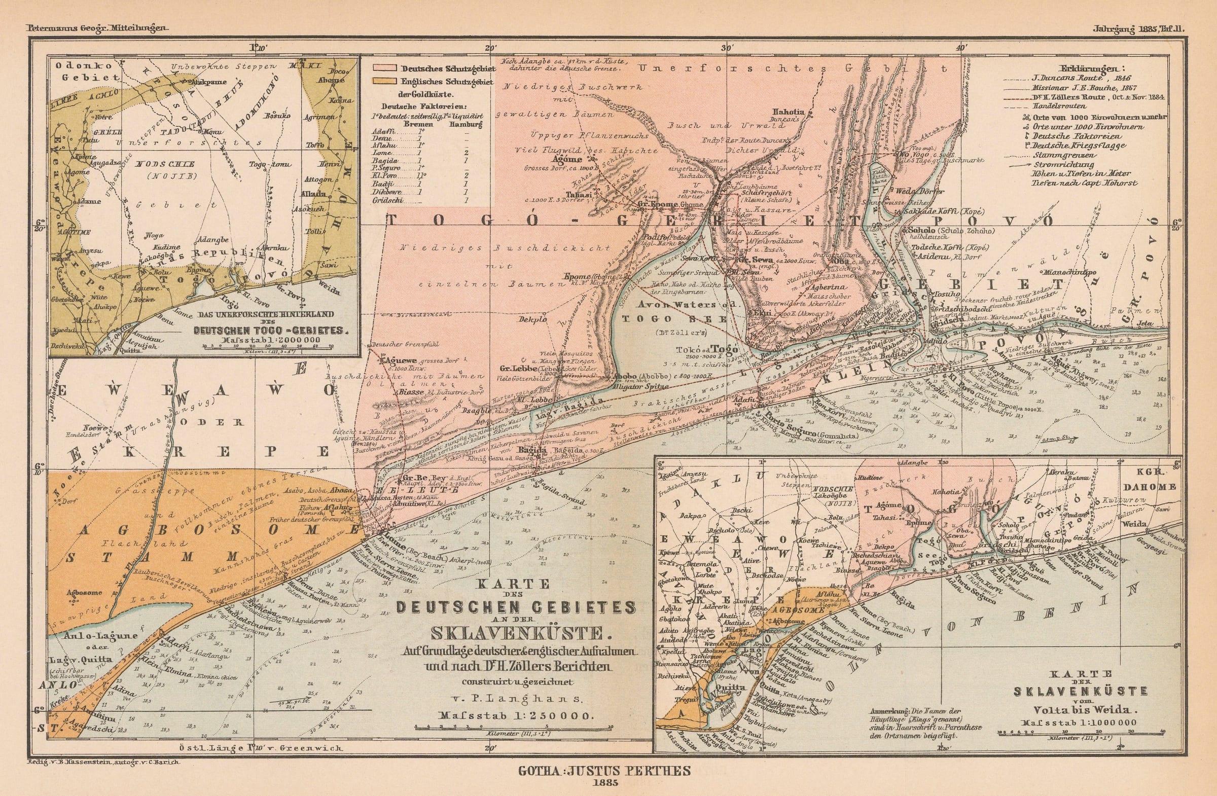 Justus Perthes, Togo, 1885 | The Map House