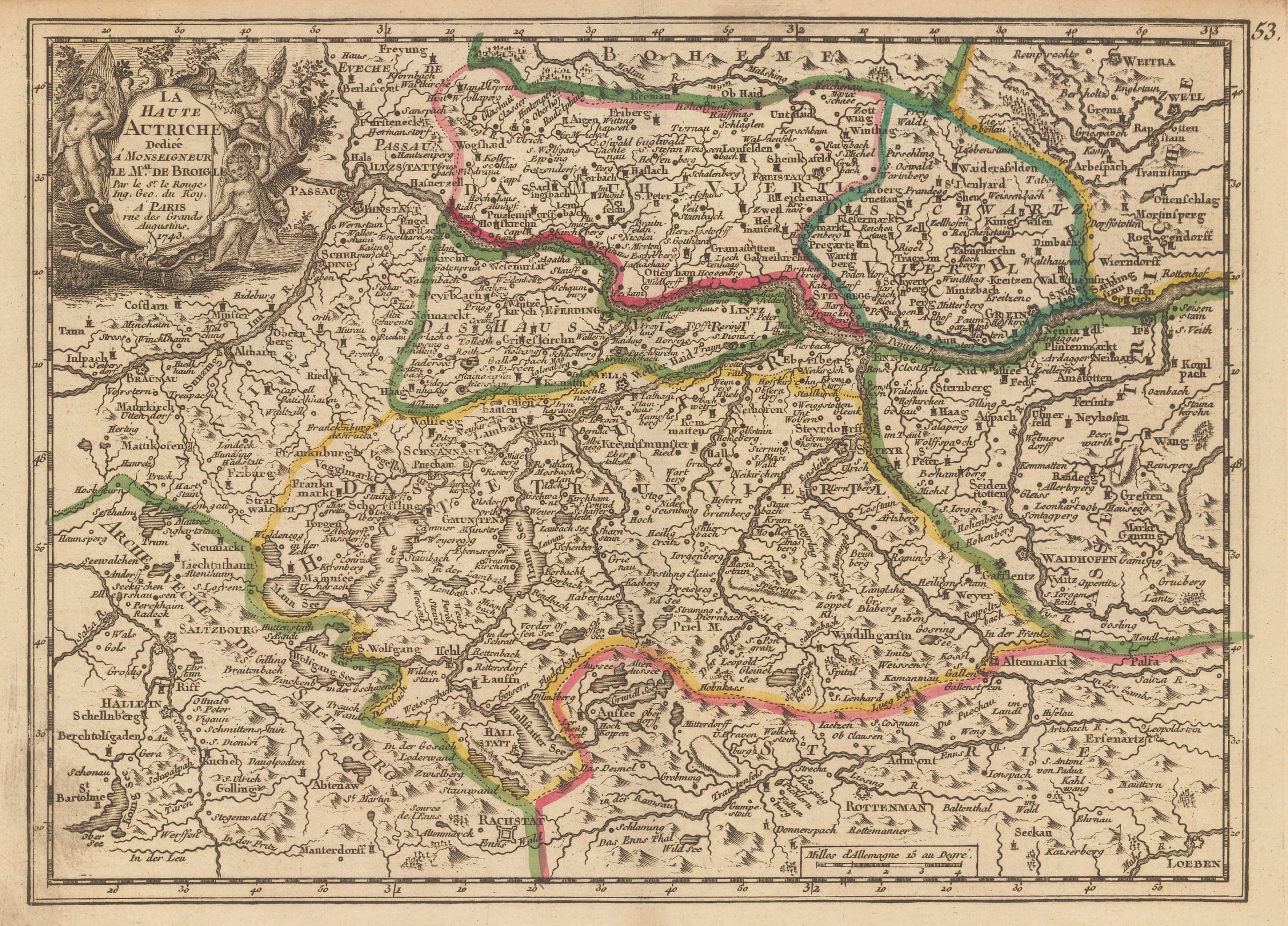 Georges-Louis Le Rouge, Western Austria, 1743 | The Map House